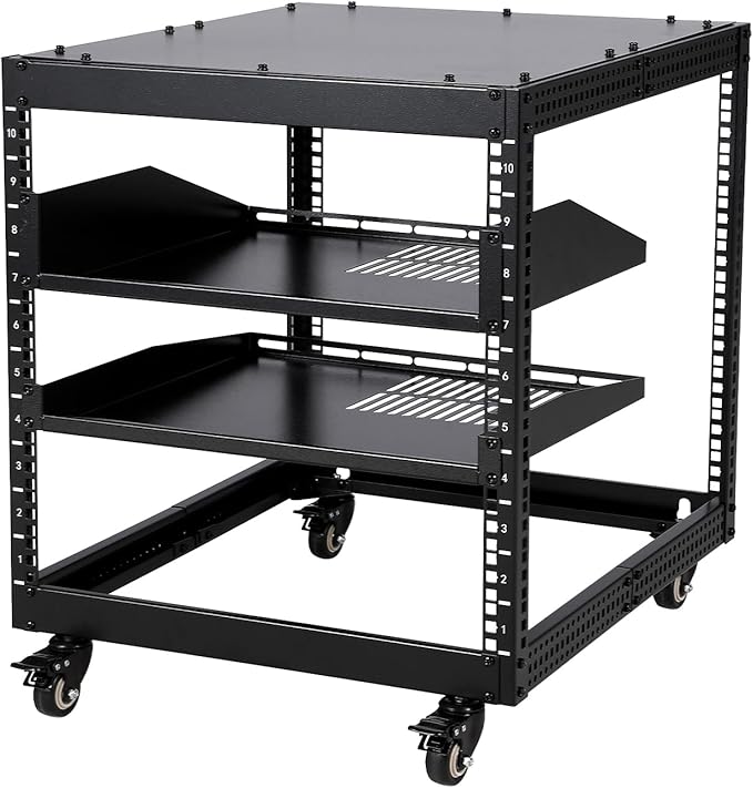 Amazon.com: 10U Open Frame Server Rack, Free Stand or Wall Mount ...