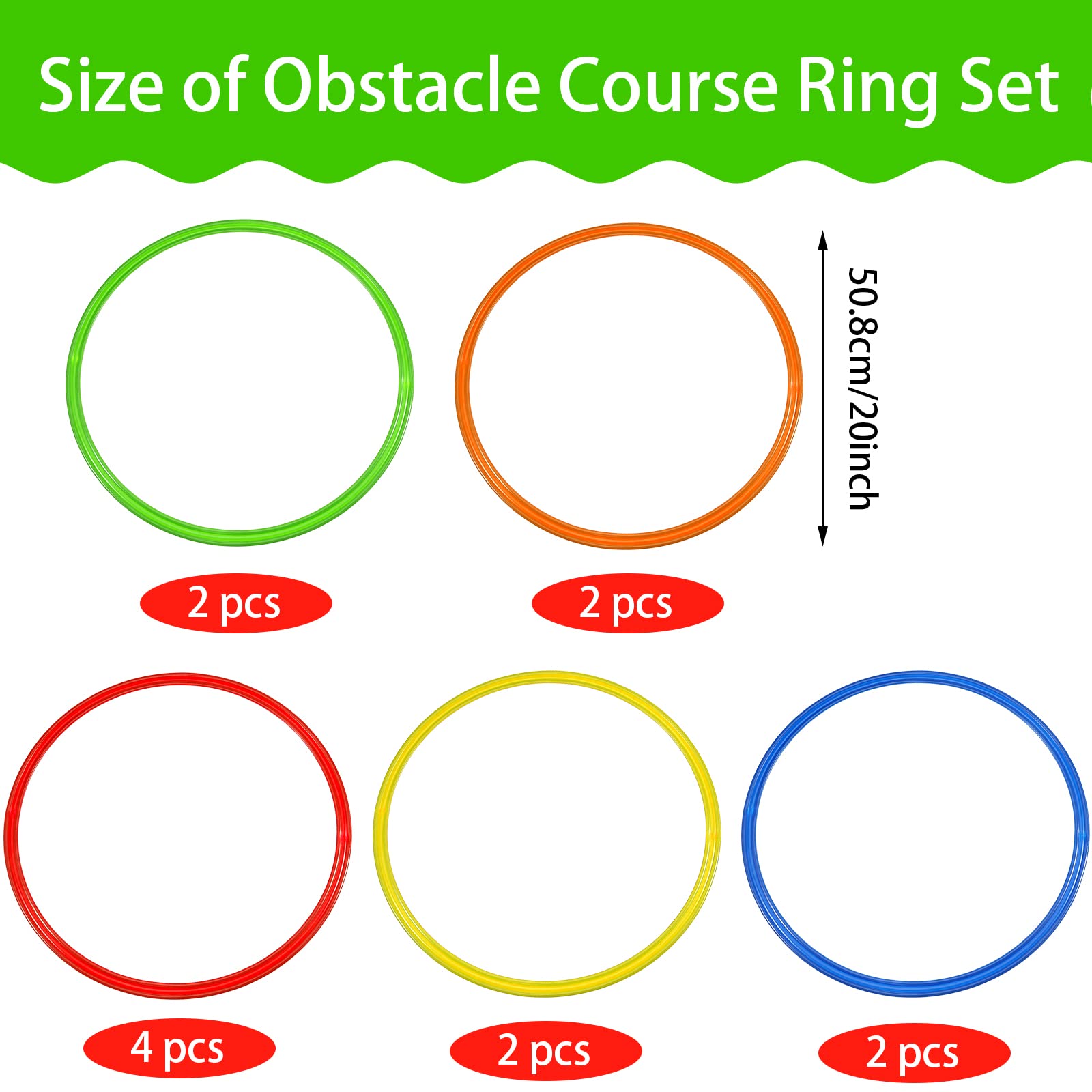 Snapklik.com : Libima Obstacle Course Ring Set Exercise Hoop Large Hoop ...