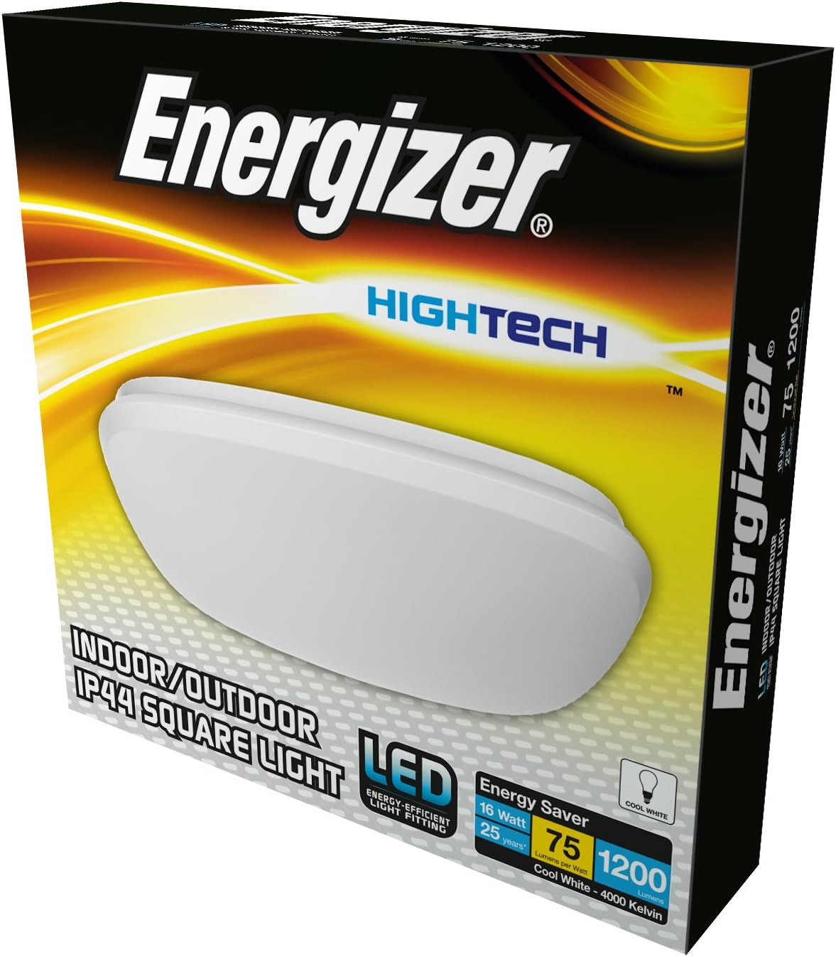 Energizer LED IP44 Indoor/Outdoor Square Light, 16 W, White : Amazon.co ...
