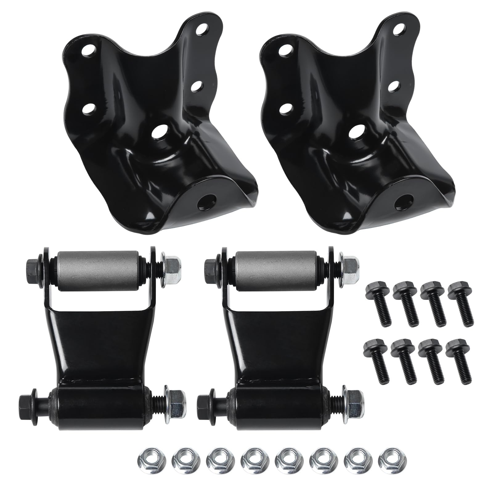 Amazon.com: Rear Leaf Spring Shackles Replacement Kit with Hanger ...