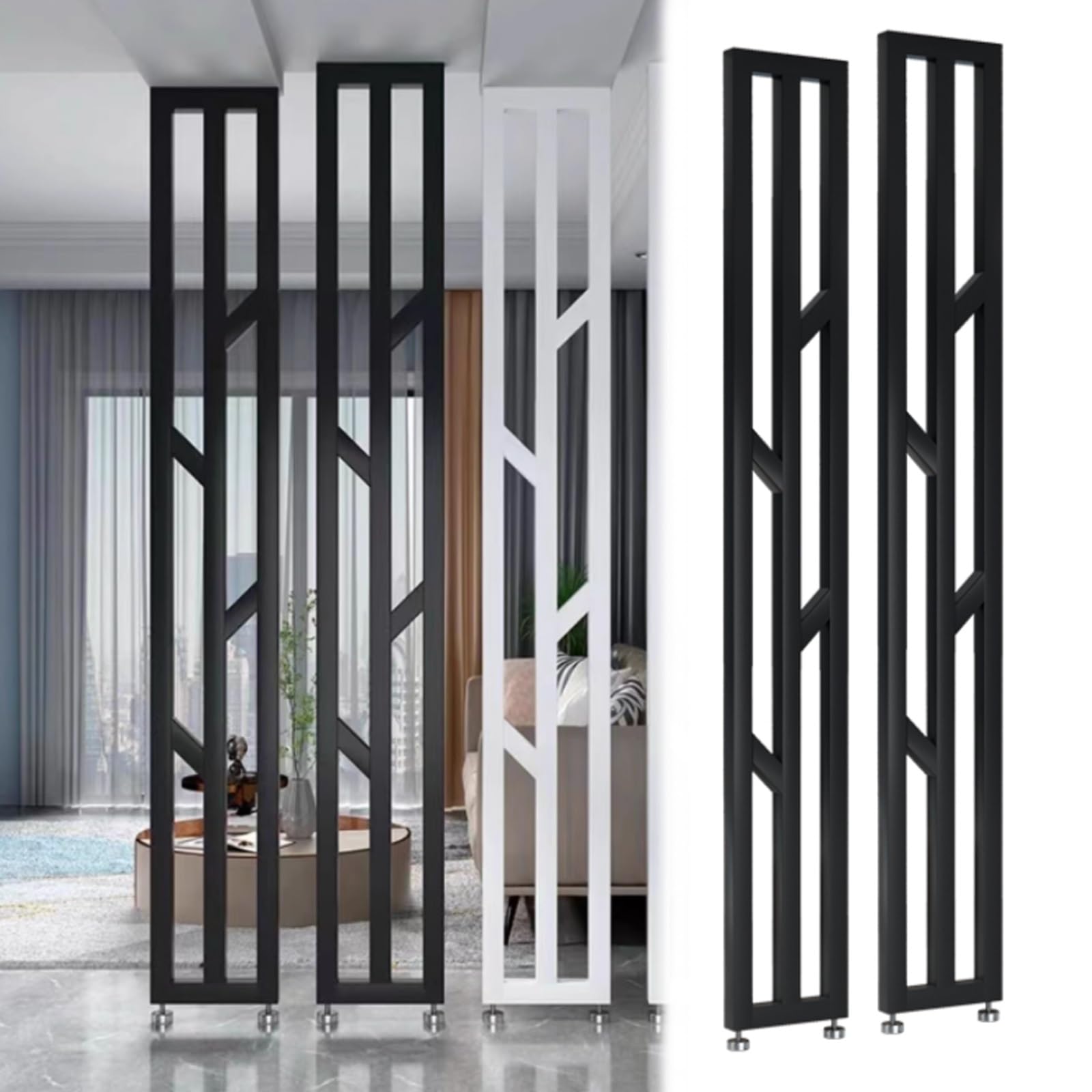 Amazon.com - Wall Partition Room Divider Floor to Ceiling Metal Post ...