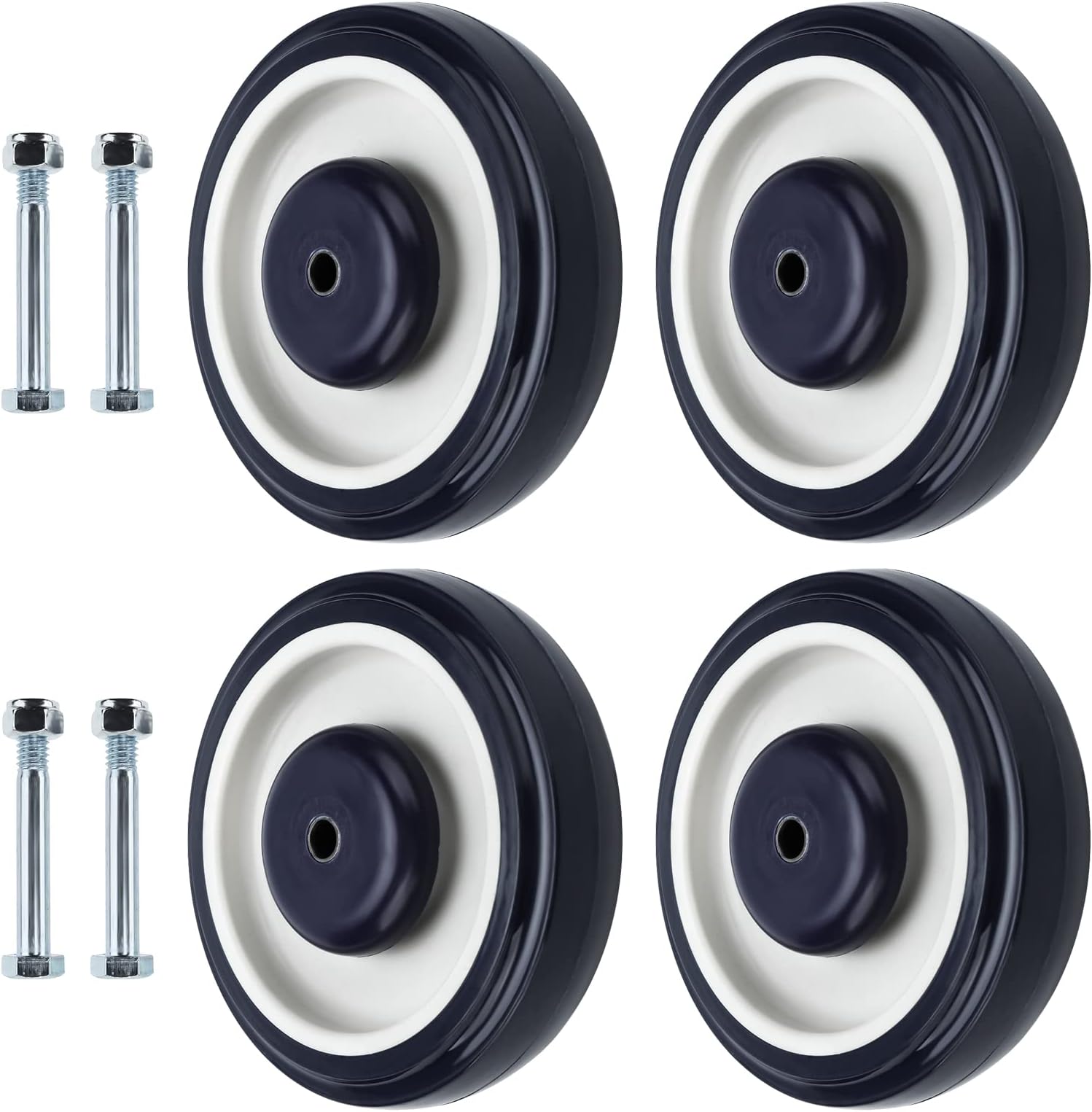 Amazon.com: SYRATION Shopping Cart Wheel 5" x1.25" 3/8" Bore ...