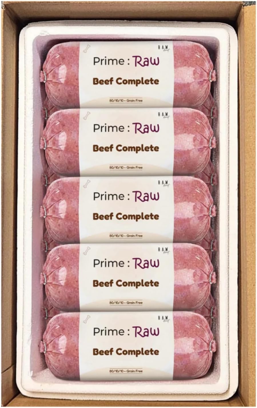 RAW DIRECT Prime Raw Frozen BARF Dog Food – 454g Rolls | 20 or 30 Rolls ...