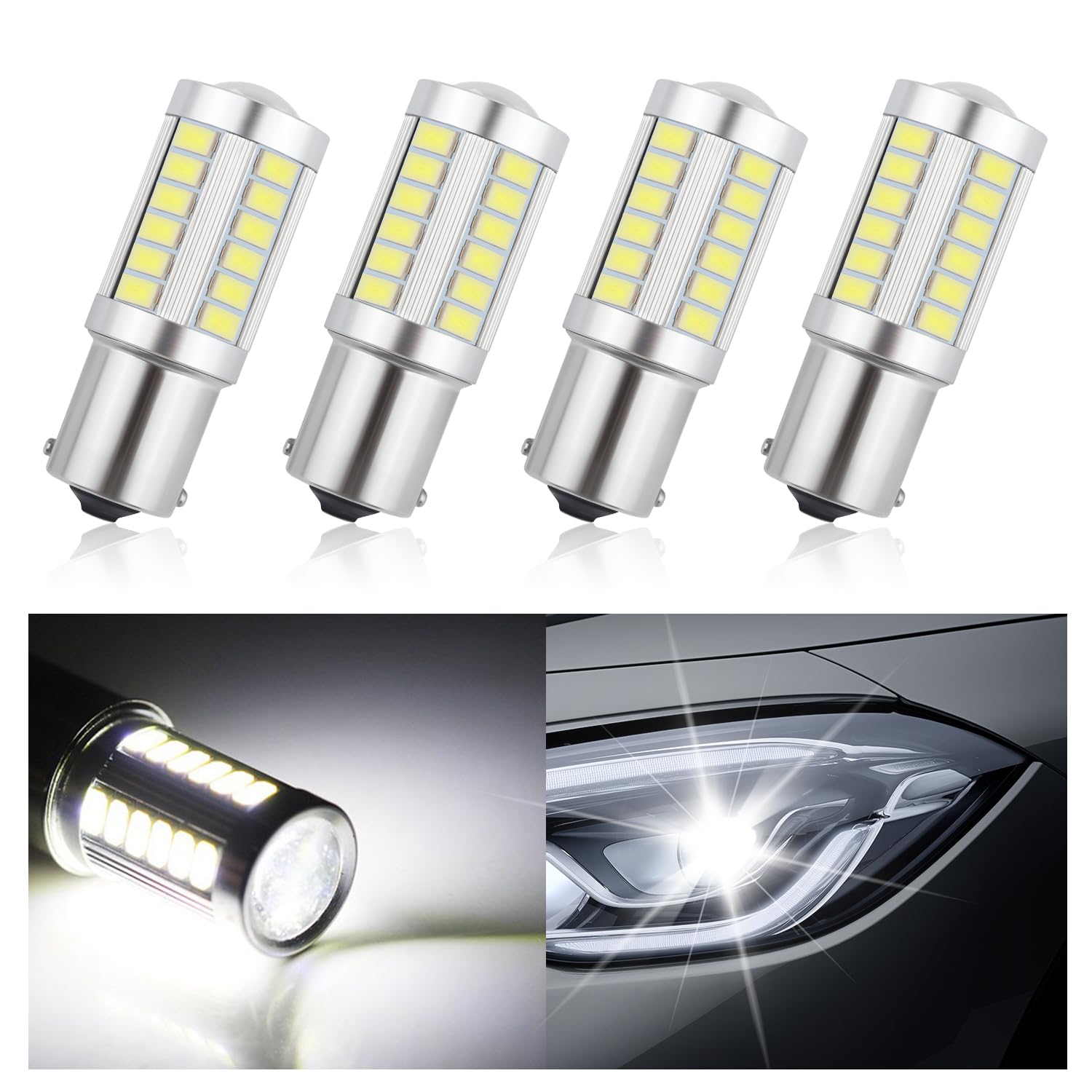Amazon.com: IHOTDER 4PCS Car 1156 LED Bulb,LED Turn Signal Bulb for ...