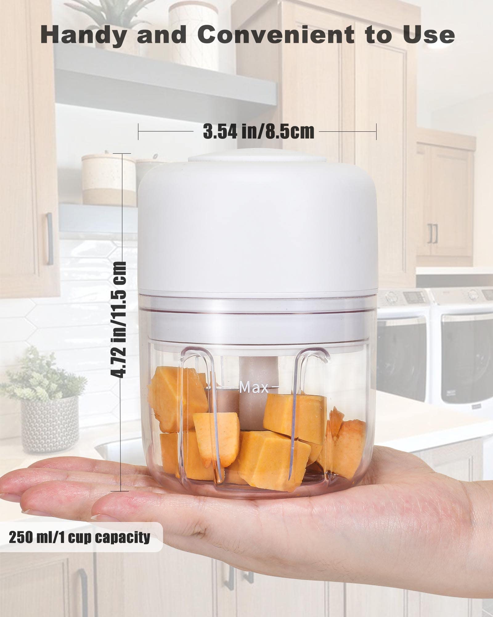 AYOTEE Cordless Electric Small Food Choppers, Mini Food Processor for ...