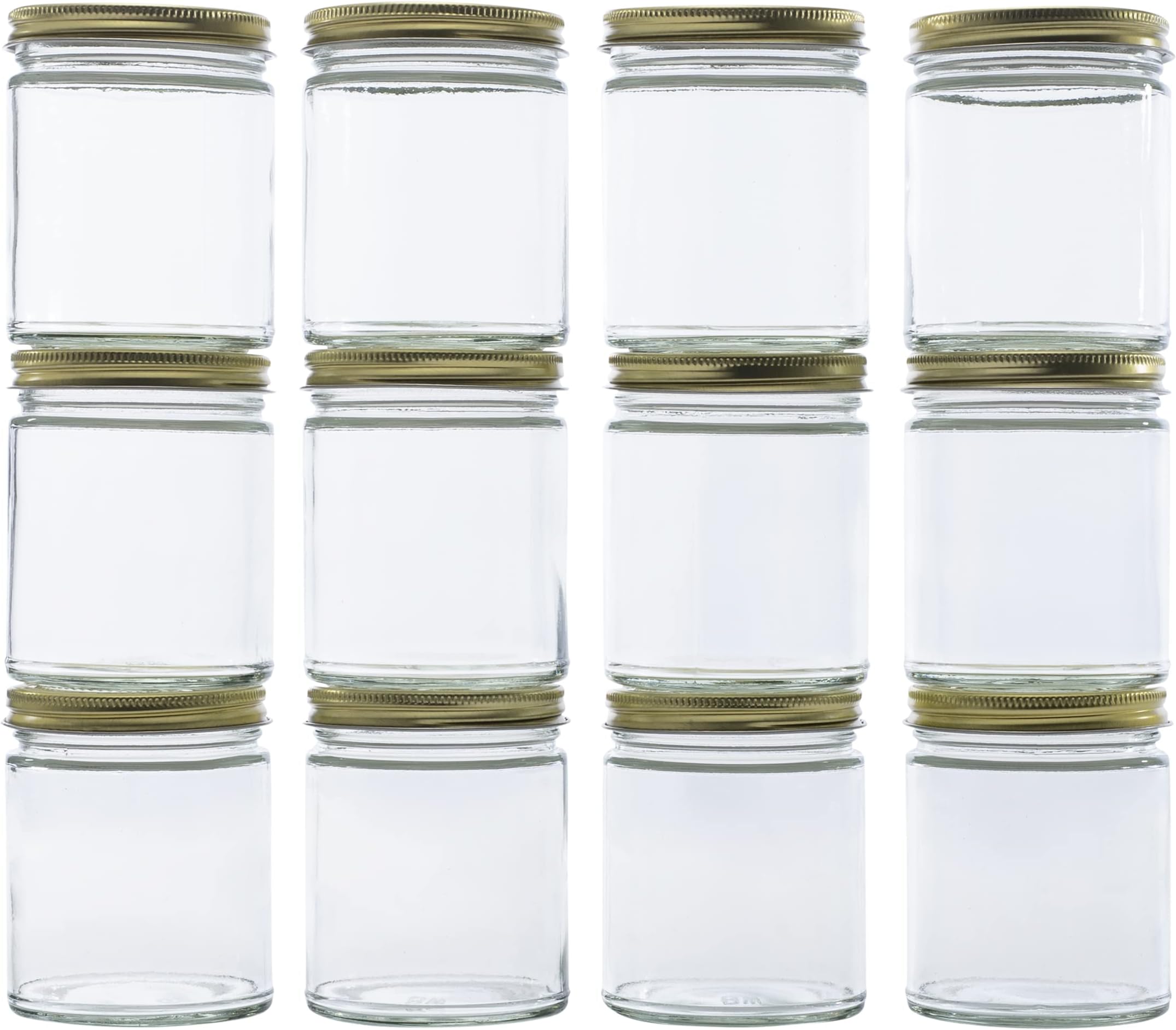 Amazon.com: North Mountain Supply 9 Ounce Clear Glass Straight Sided ...