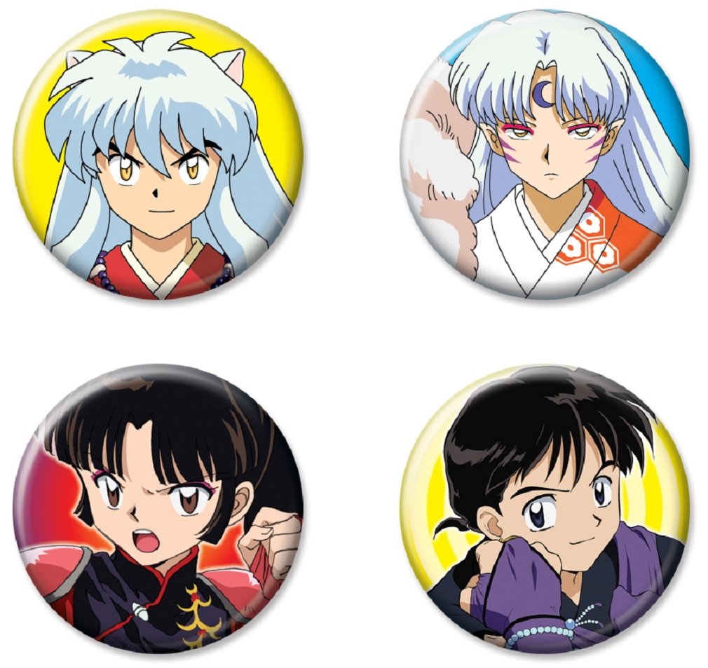 Amazon.com: Ata-Boy Inuyasha Button Set - Inuyasha 4 Button Set Button Set, Officially Licensed ...