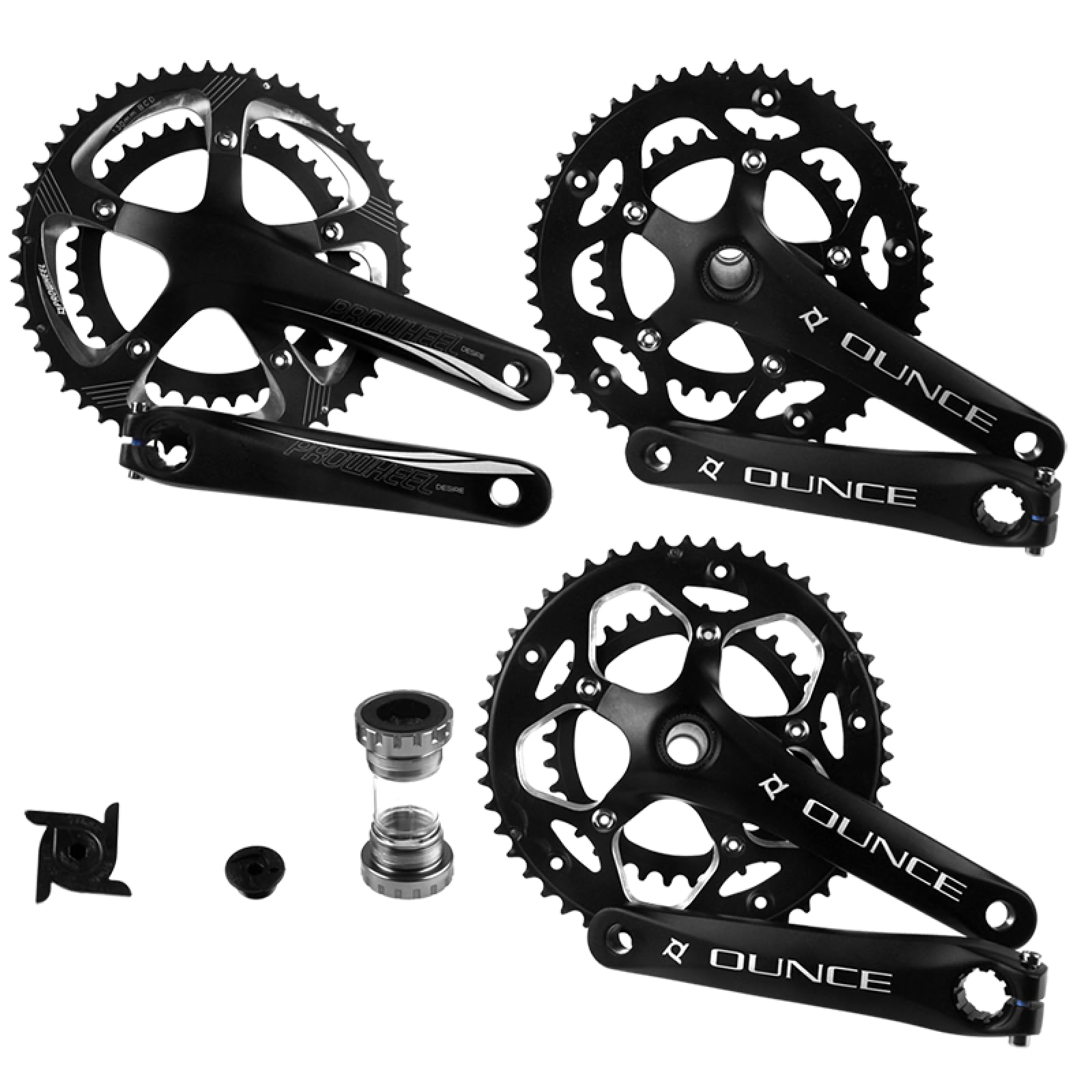 Amazon.com : PROWHEEL Road Bicycle Crankset,Bike 53/39T Chainwheel ...