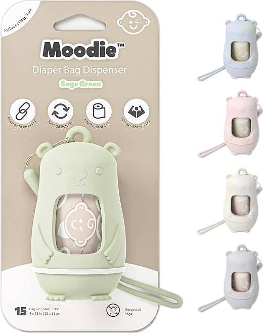 NEW Moodie Teddy Bear Nappy Bag Dispenser | Nappy Bag on the Go ...