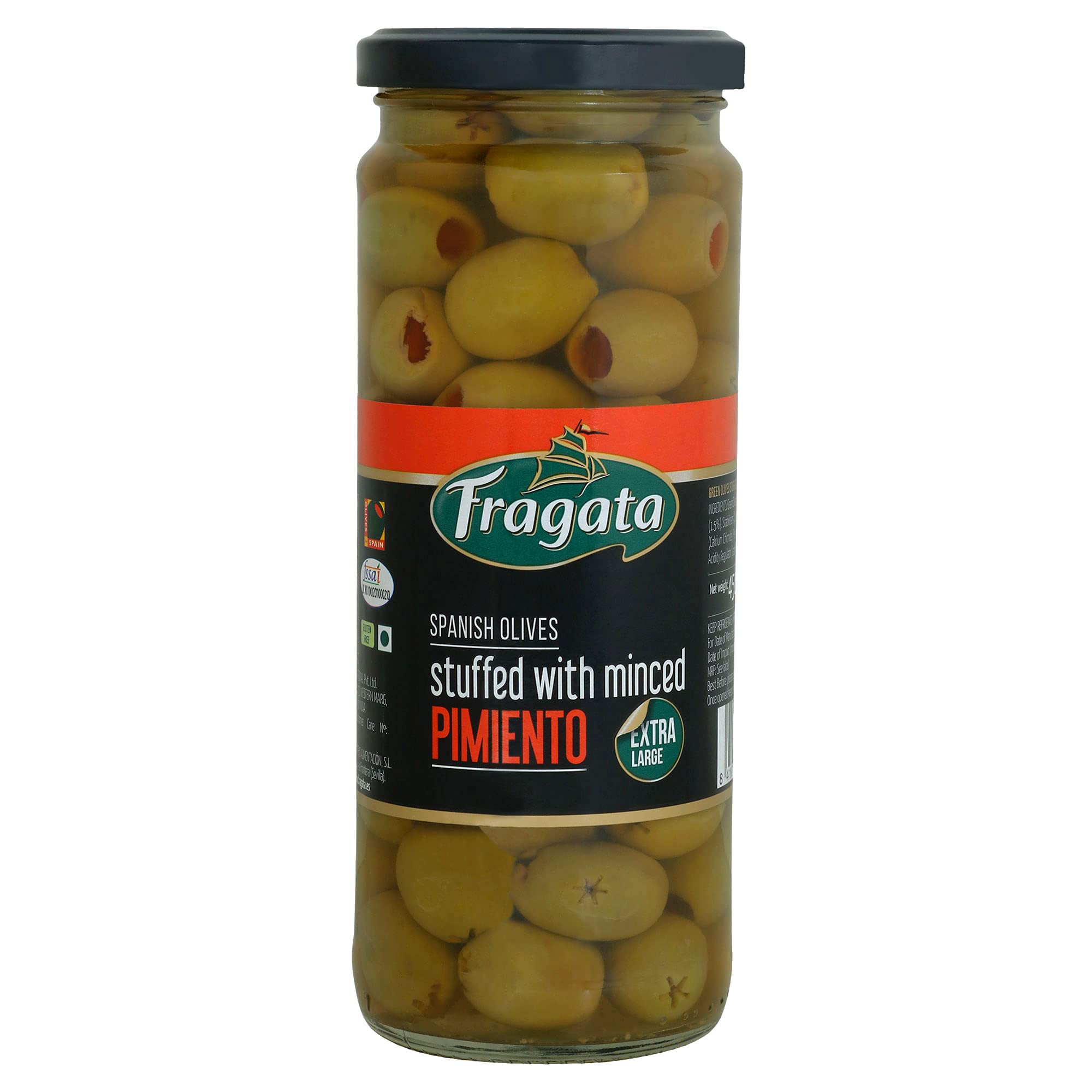 Fragata Green Olives Stuffed with Minced Pimiento 450g : Amazon.in ...