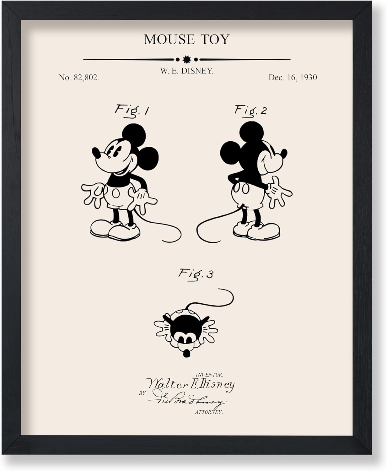 Amazon.com: Poster Master Mouse Blueprint Poster - Iconic Cartoon ...