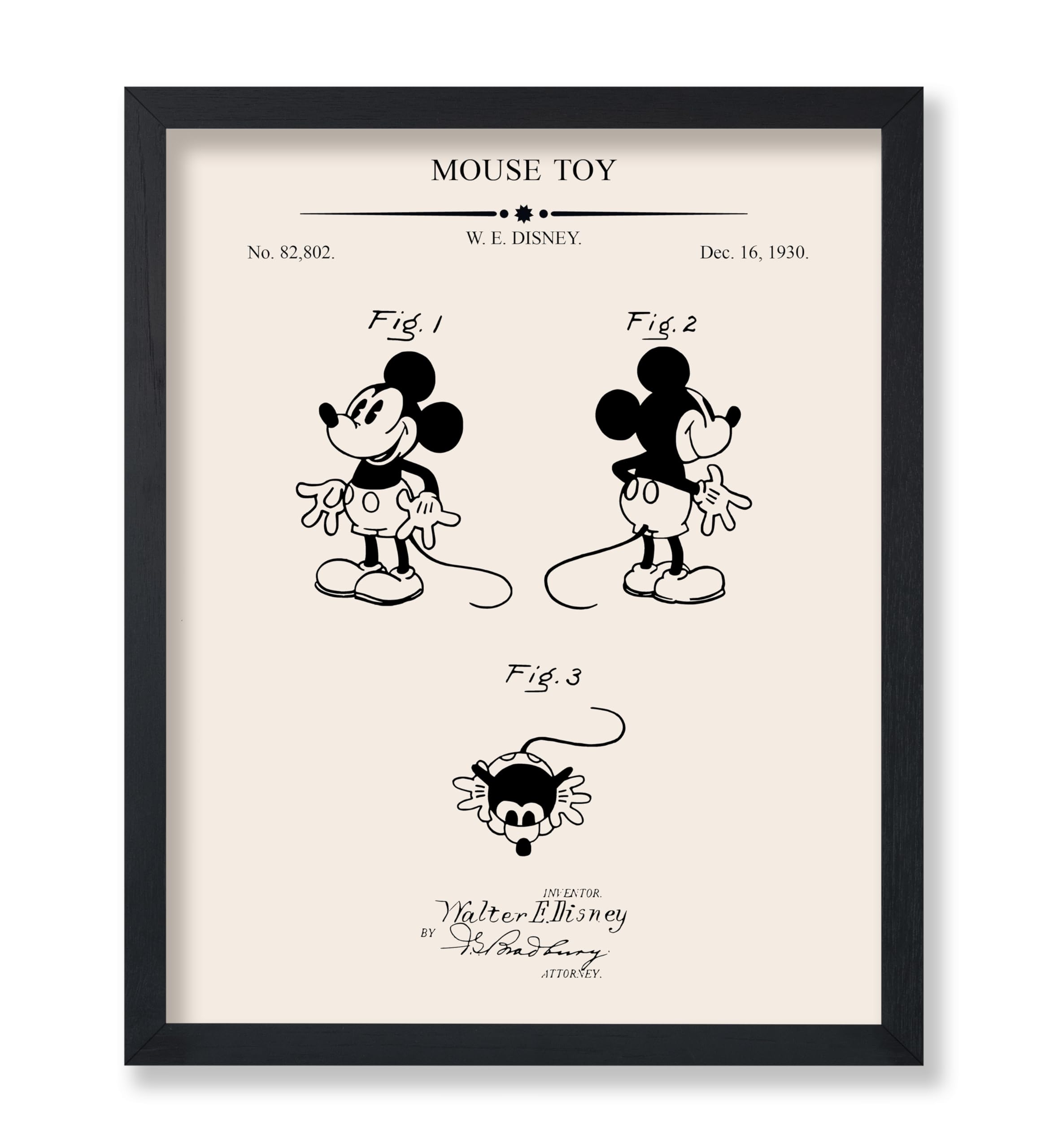 Amazon.com: Poster Master Mouse Blueprint Poster - Iconic Cartoon ...