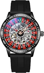 DAXIAOYU - Reloj mecánico automático con rueda de ruleta para hombre ...