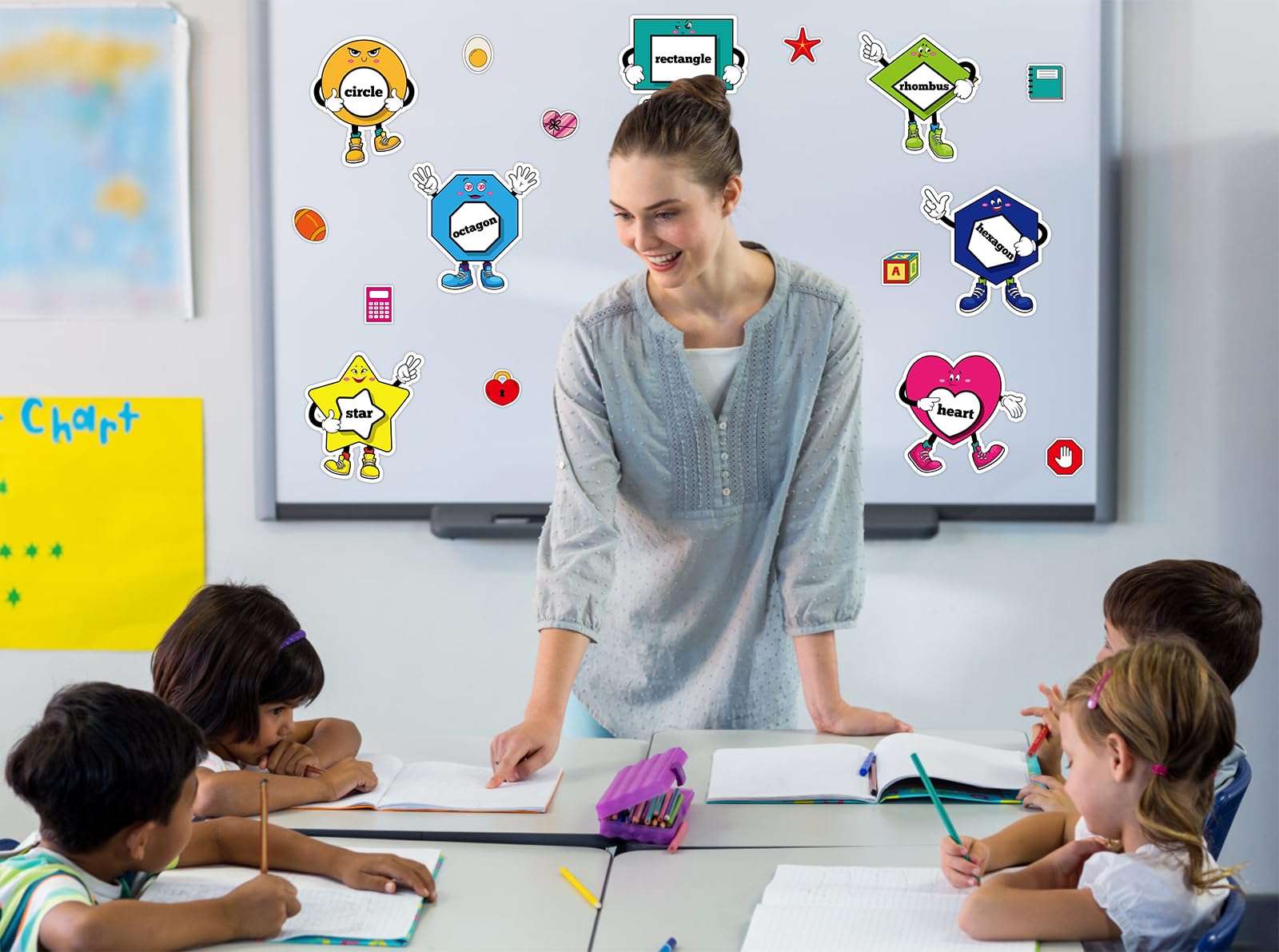 Snapklik.com : 30PCS Shapes Poster For Classroom Bulletin Board Set ...