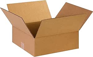 Amazon.com: PARTNERS BRAND 14 x 14 x 5 Corrugated Cardboard Boxes, Flat ...