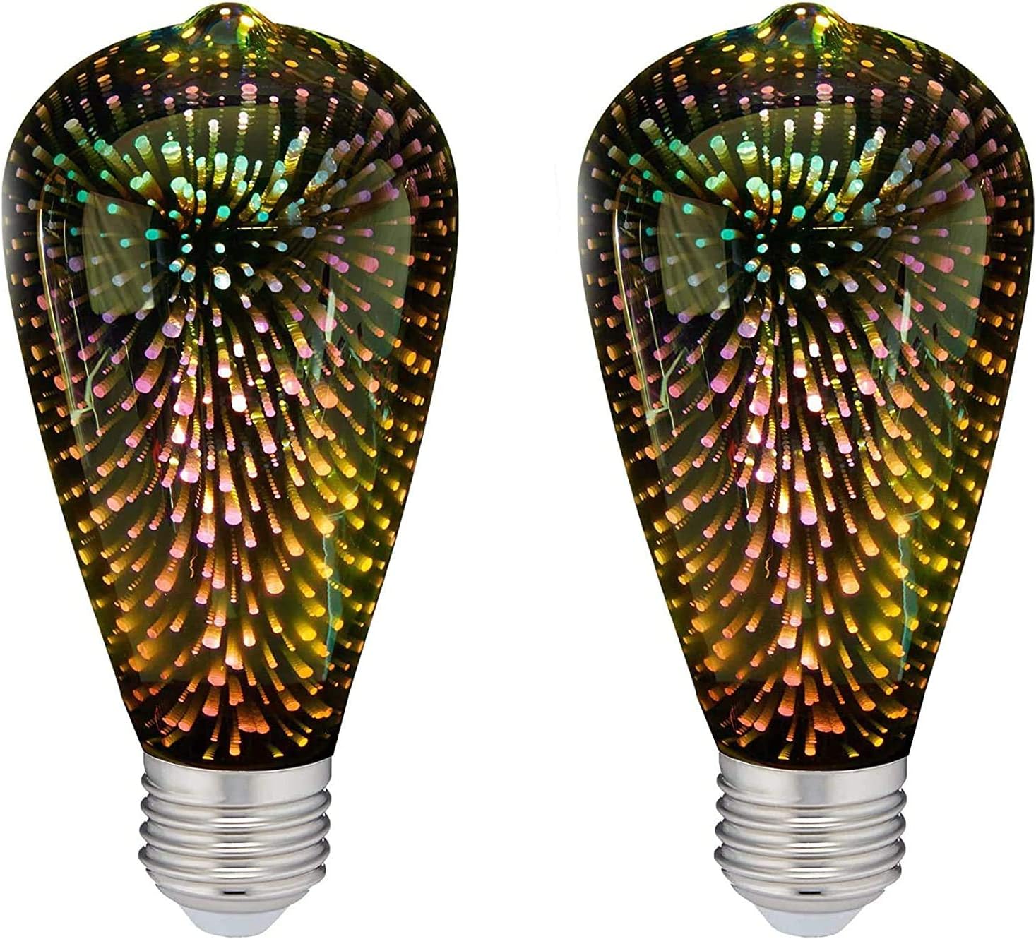 QLEE Led 3D Star Filament Retro Bulb 4w Edison Light Fireworks Effect ...