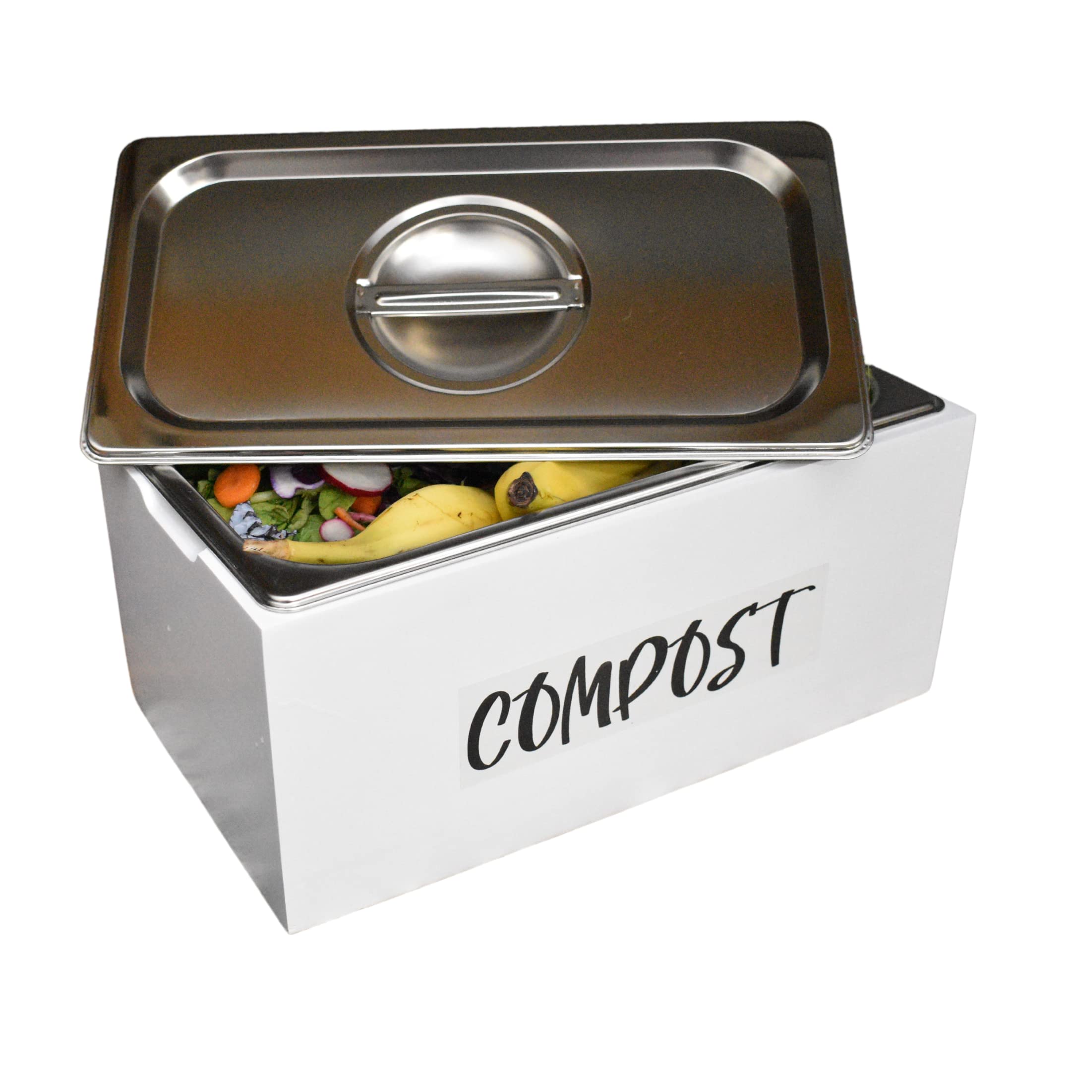 Buy BelleMark Kitchen Compost Bin- 1.6 Gal Rust Proof Stainless Steel ...