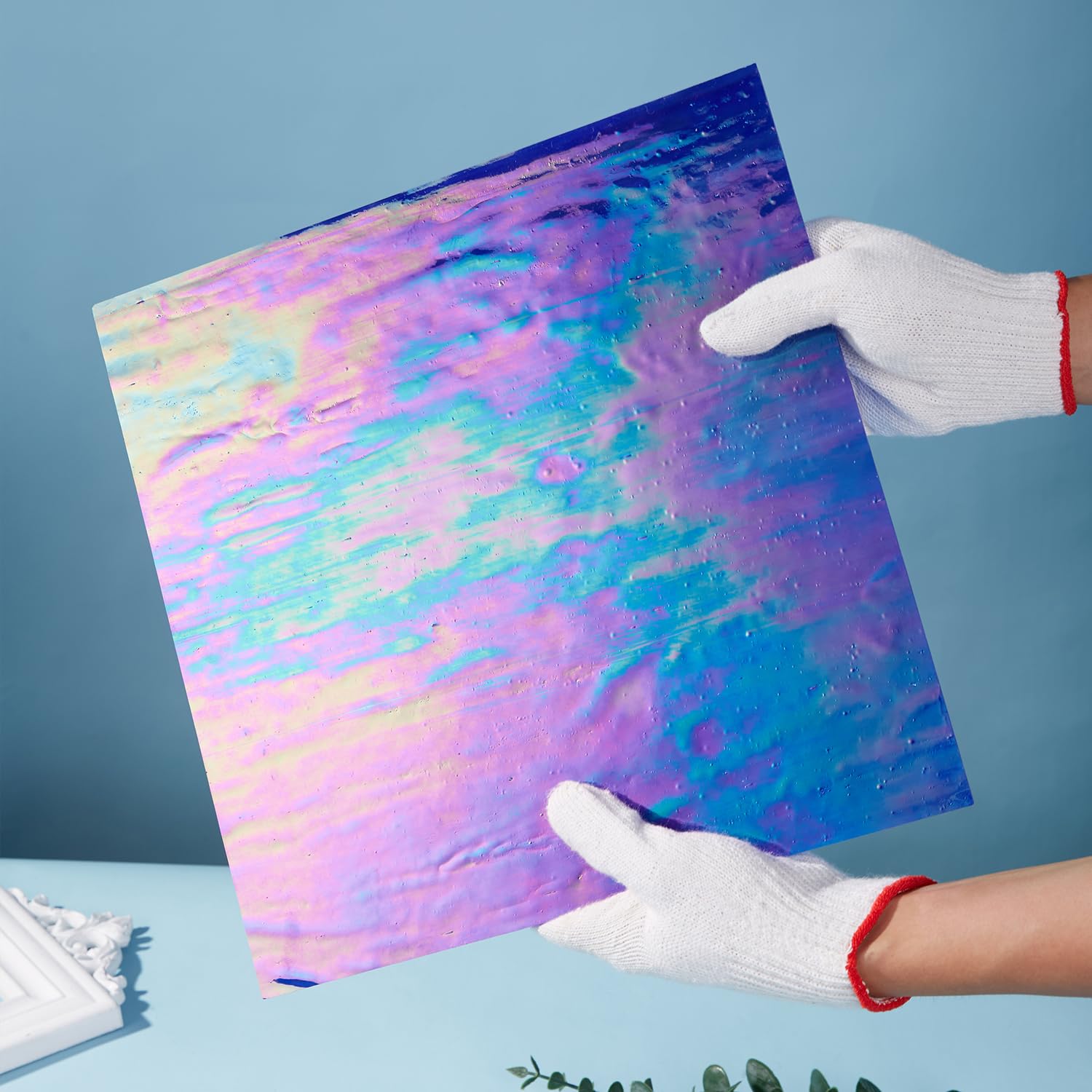 Snapklik.com : Lanyani 12x12 Inch Iridescent Stained Glass Sheets ...