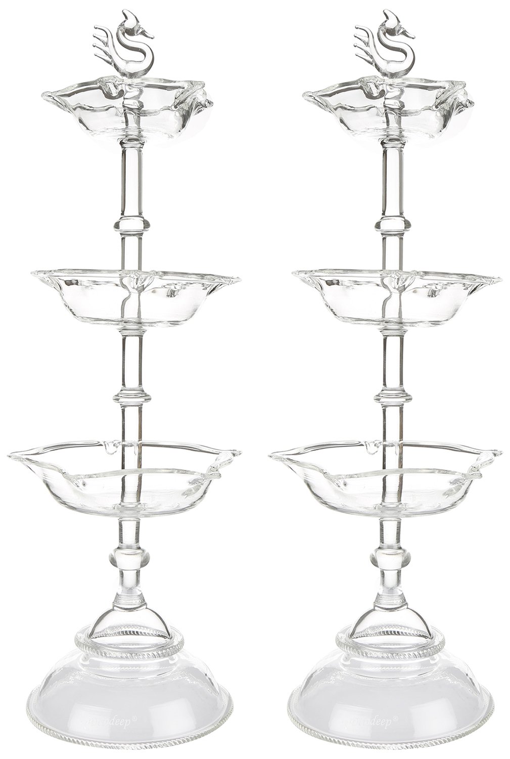 Buy Decodeep Glass Deepmal (Clear, 11.5 cm x 11.5 cm x 30.5 cm, Set of ...