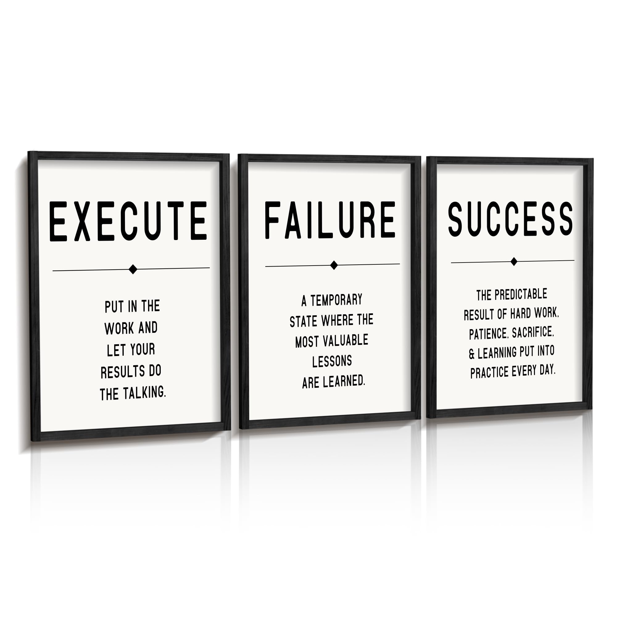 Amazon.com: Heiple Motivational Wall Art 11"x14" Framed Wooden ...