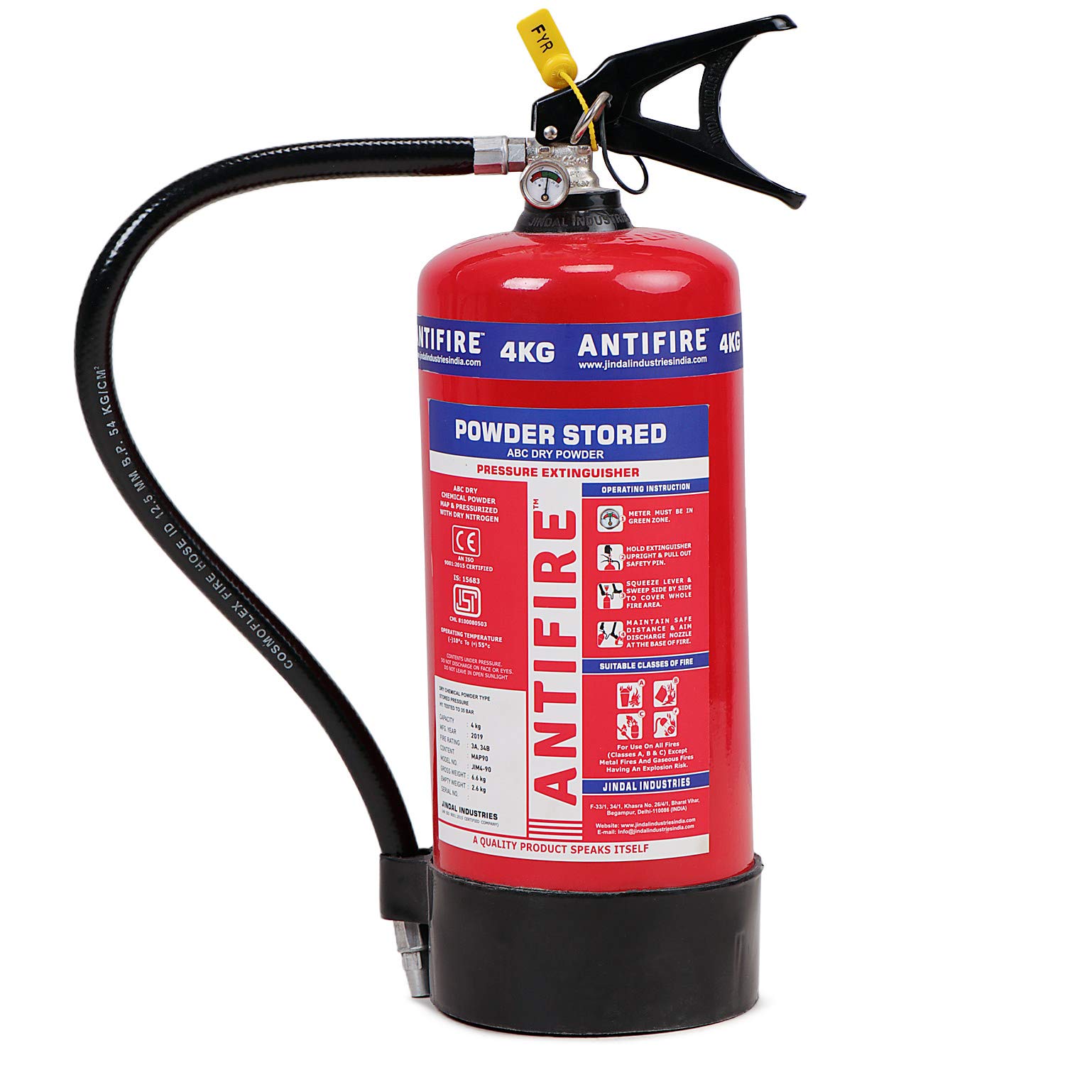 Buy ANTIFIRE 4 Kg ABC Type Fire Extinguisher - 90 Online at desertcartINDIA