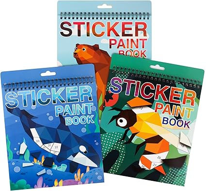 Amazon.com: AEAHALY 3 Pack Paint by Sticker Kids Crafts for Kids Ages 4 ...