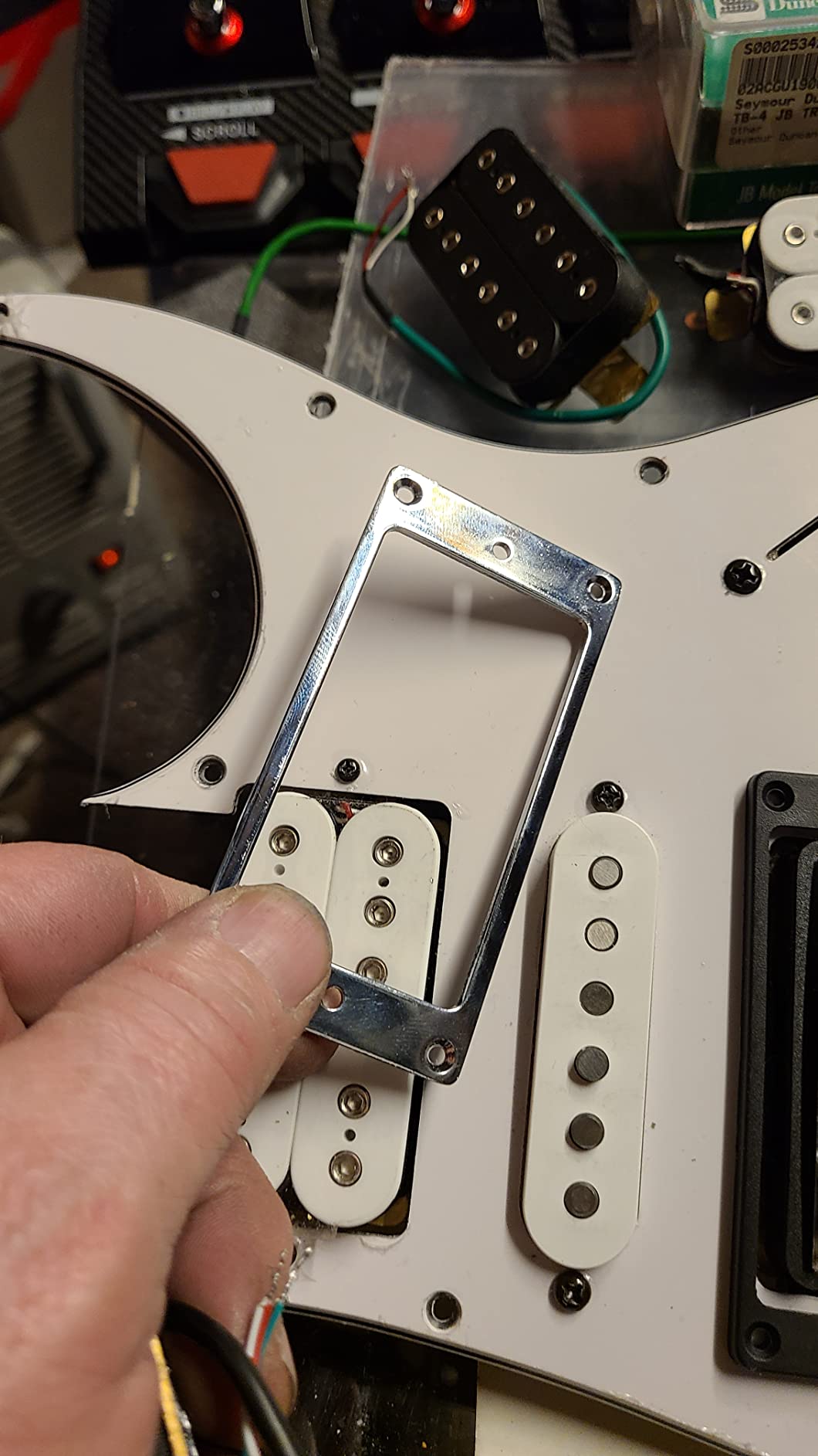 Amazon.com - Metal Electric Guitar Pickup Ring, Humbucker Pickup Set ...