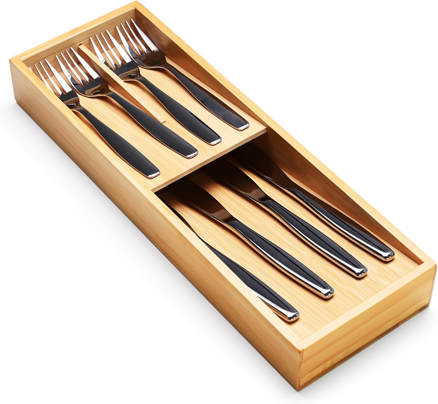 Amazon.com - JSVER Silverware Organizer Kitchen Drawer Organizer, 4 ...