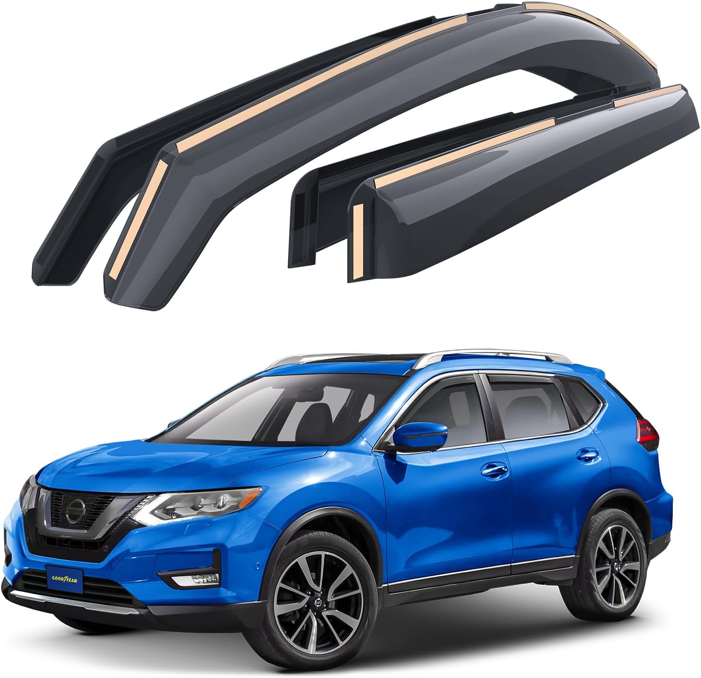 Amazon.com: Goodyear Shatterproof in-Channel Window Deflectors for ...