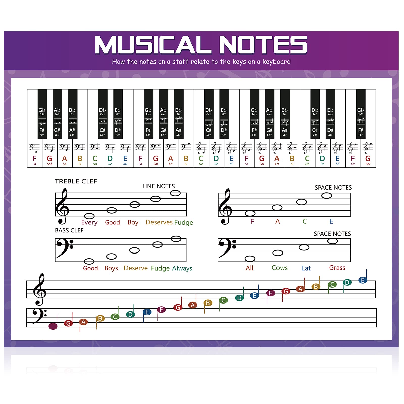 Buy Music Theory Music Notes Education s Music Classroom Decorations ...