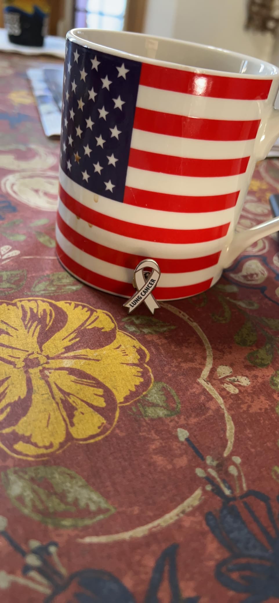 Amazon.com: PinMart's Lung Cancer White Awareness Ribbon Enamel Lapel ...