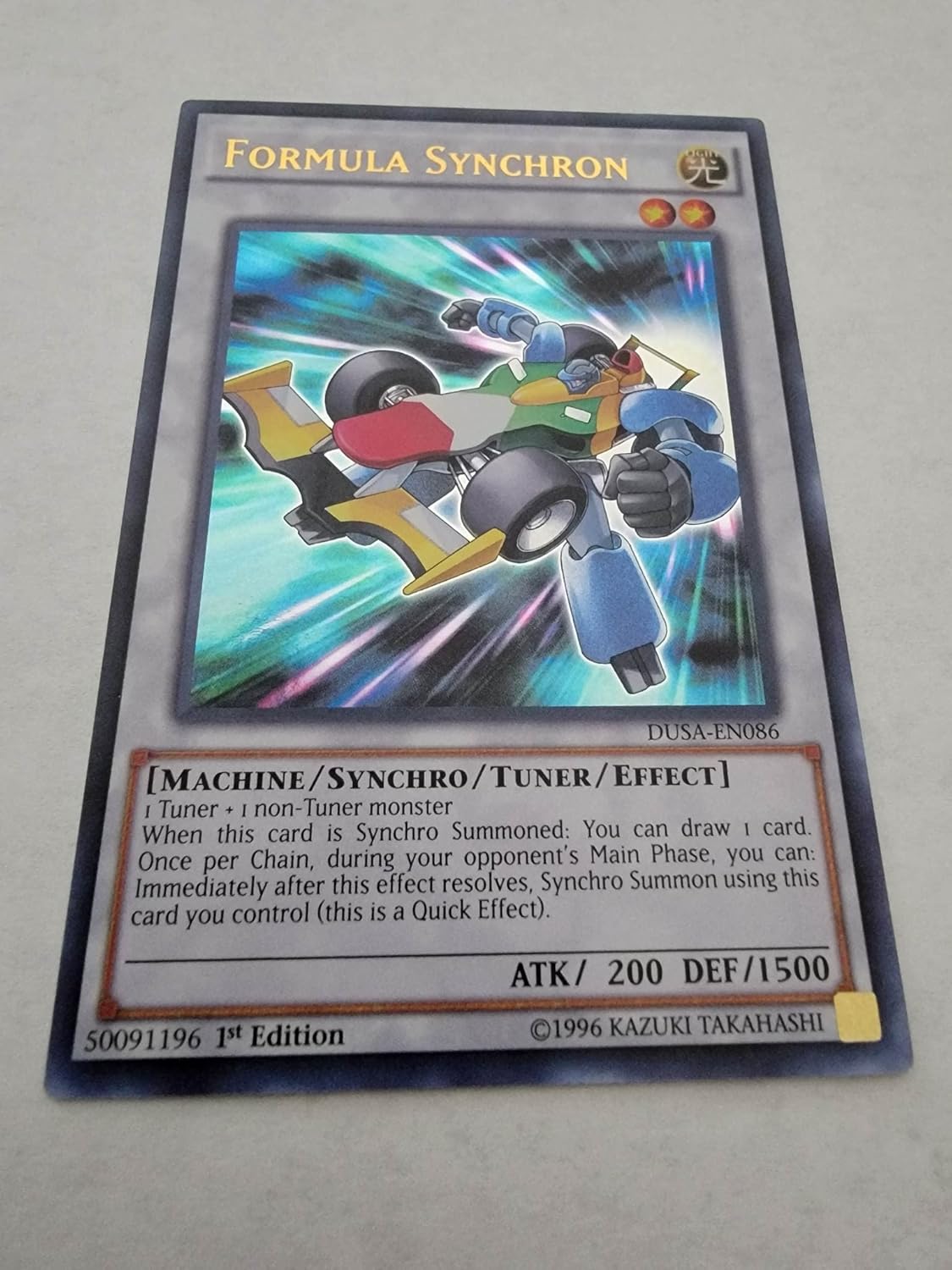 Amazon.com: Formula Synchron - DUSA-EN086 - Duelist Saga - Ultra Rare - 1st Edition : Toys & Games