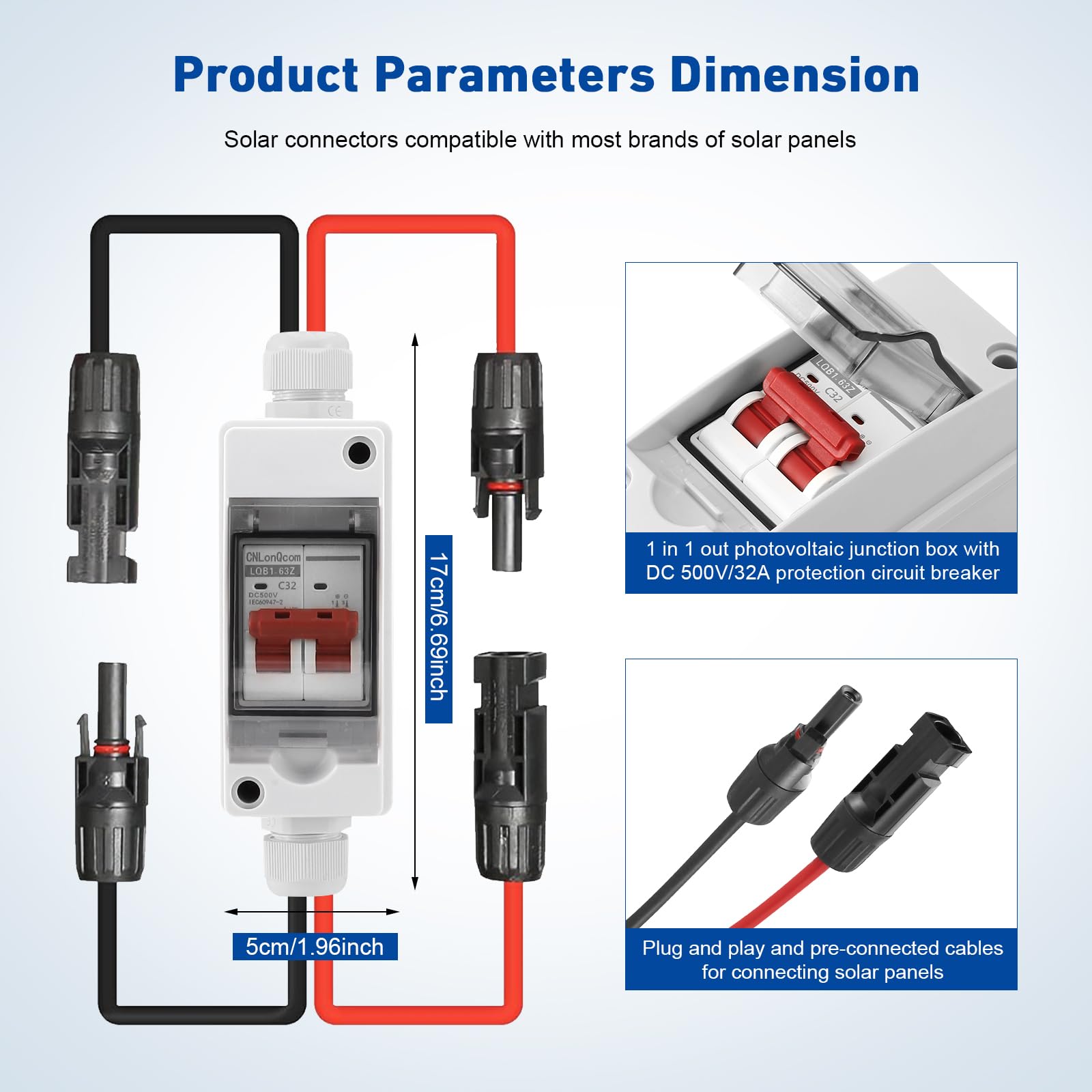 Circuit Breaker, 500V 32A PV System DC Disconnect Switch, PV Combiner ...
