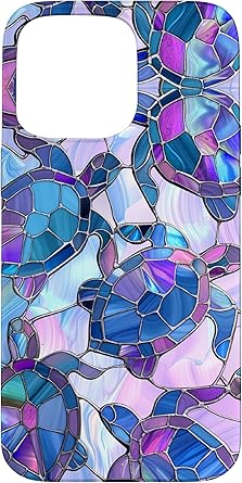 Amazon.com: Turtles Lover Stained Glass Sea Turtle Art Stain Glass Case ...