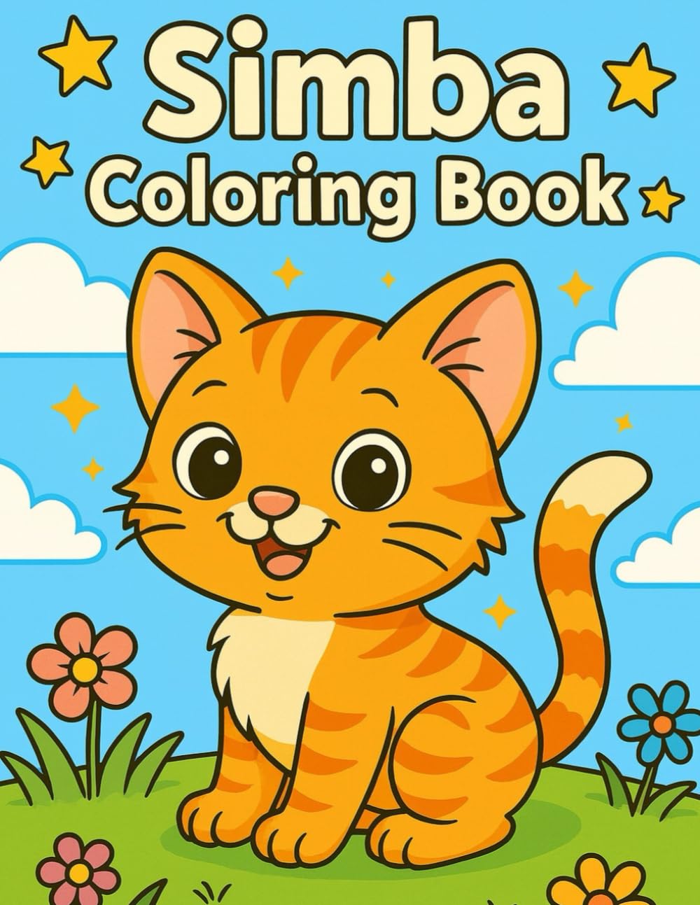 Simba Coloring Book for Kids: 20 Cute Kitten Pages with Rhyming Verses ...