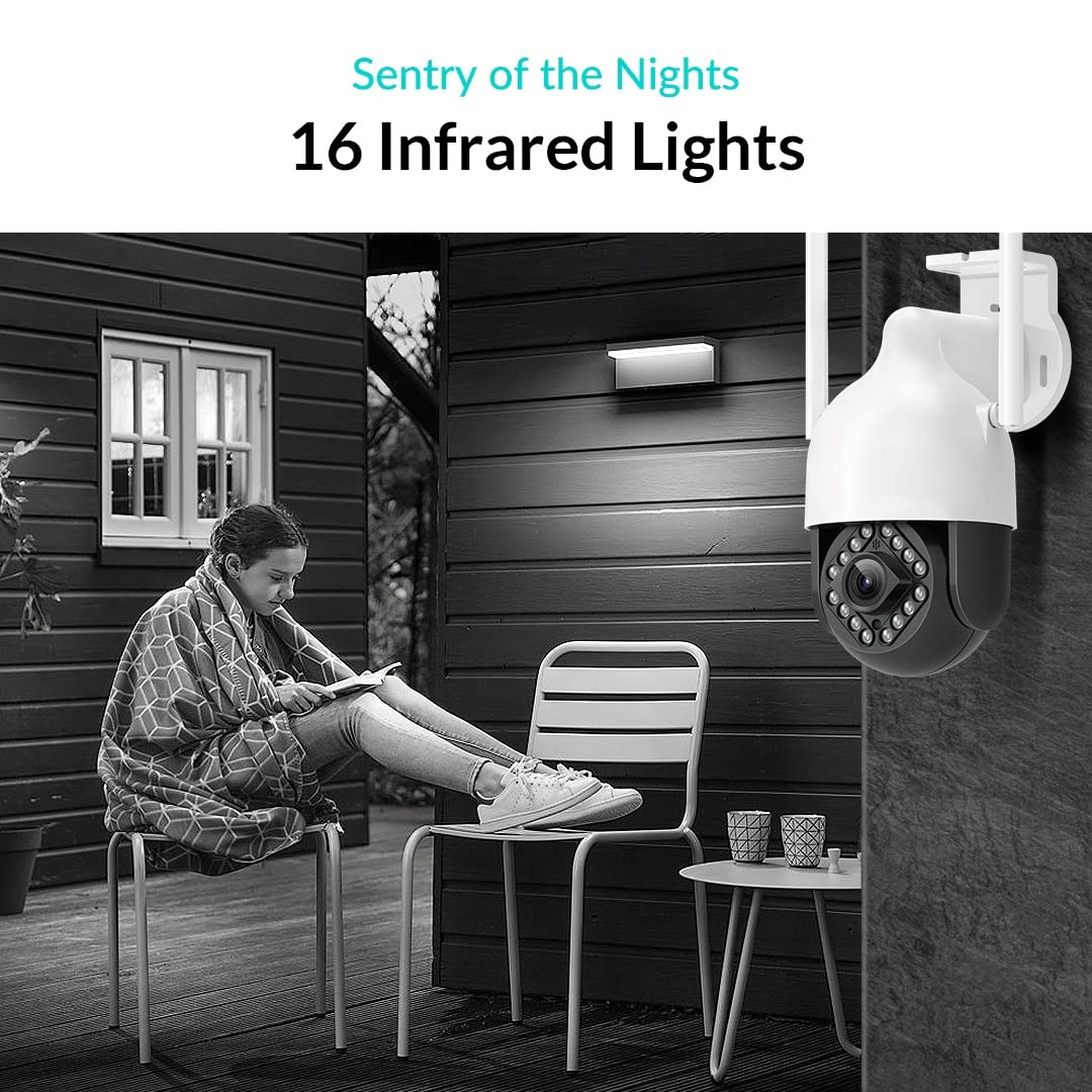 Buy Outdoor Security Camera, Netvue Sentry 2 1080P IP Camera, Pan/Tilt ...