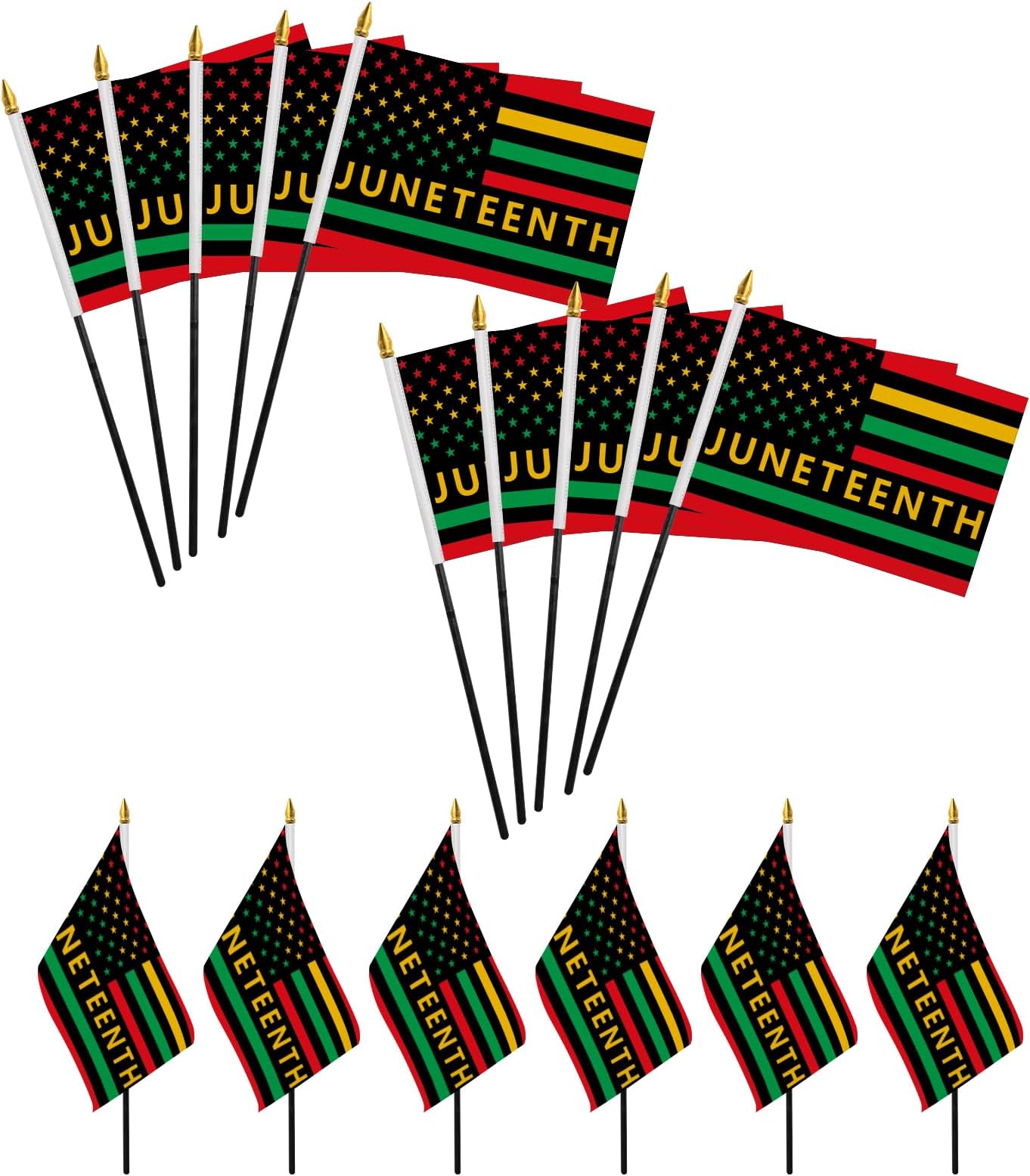 Amazon.com: Chunful African Afro American Stick Flag Mini Pan African ...