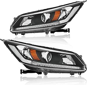 Amazon.com: Partzer Conjunto de faros delanteros para Honda Accord ...