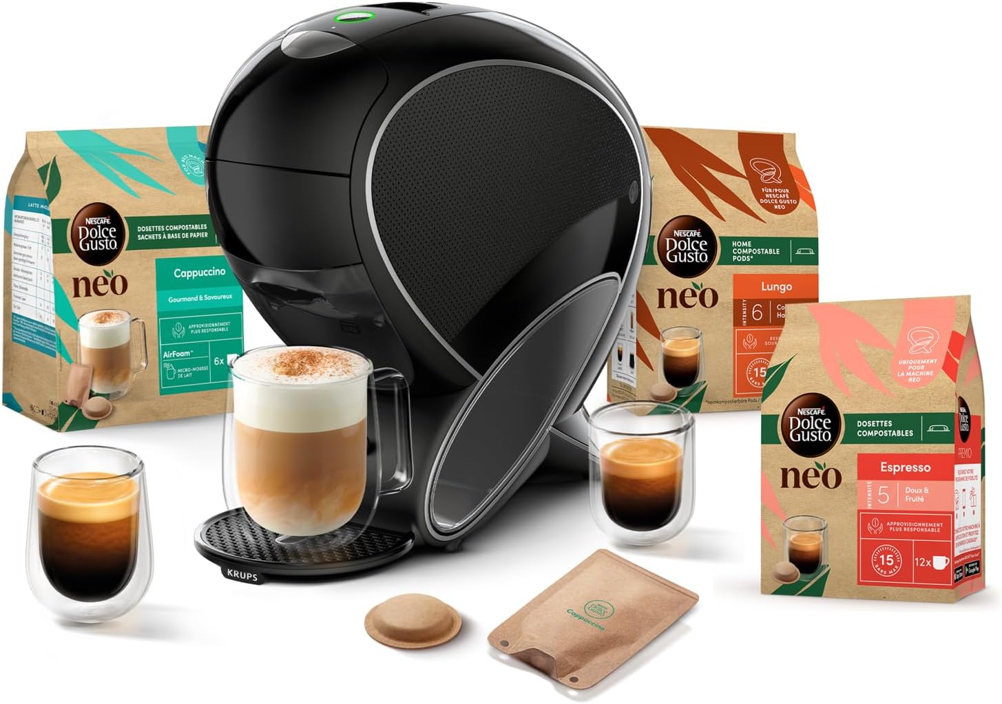 Dolce Gusto NEO Coffee Machine by Krups, Machine à café + 3 boites de ...