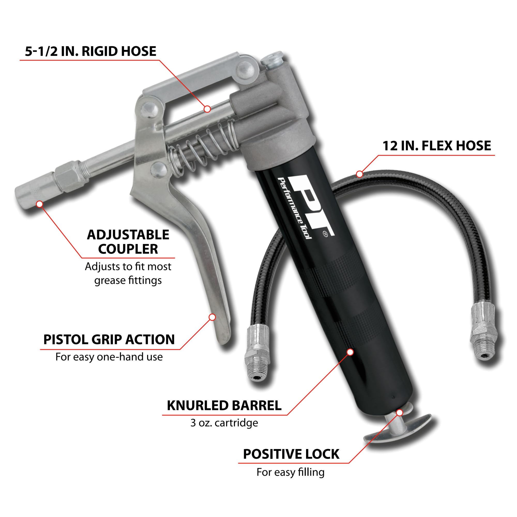 Snapklik.com : Performance Tool W54198 Mini Grease Gun (3 Oz)