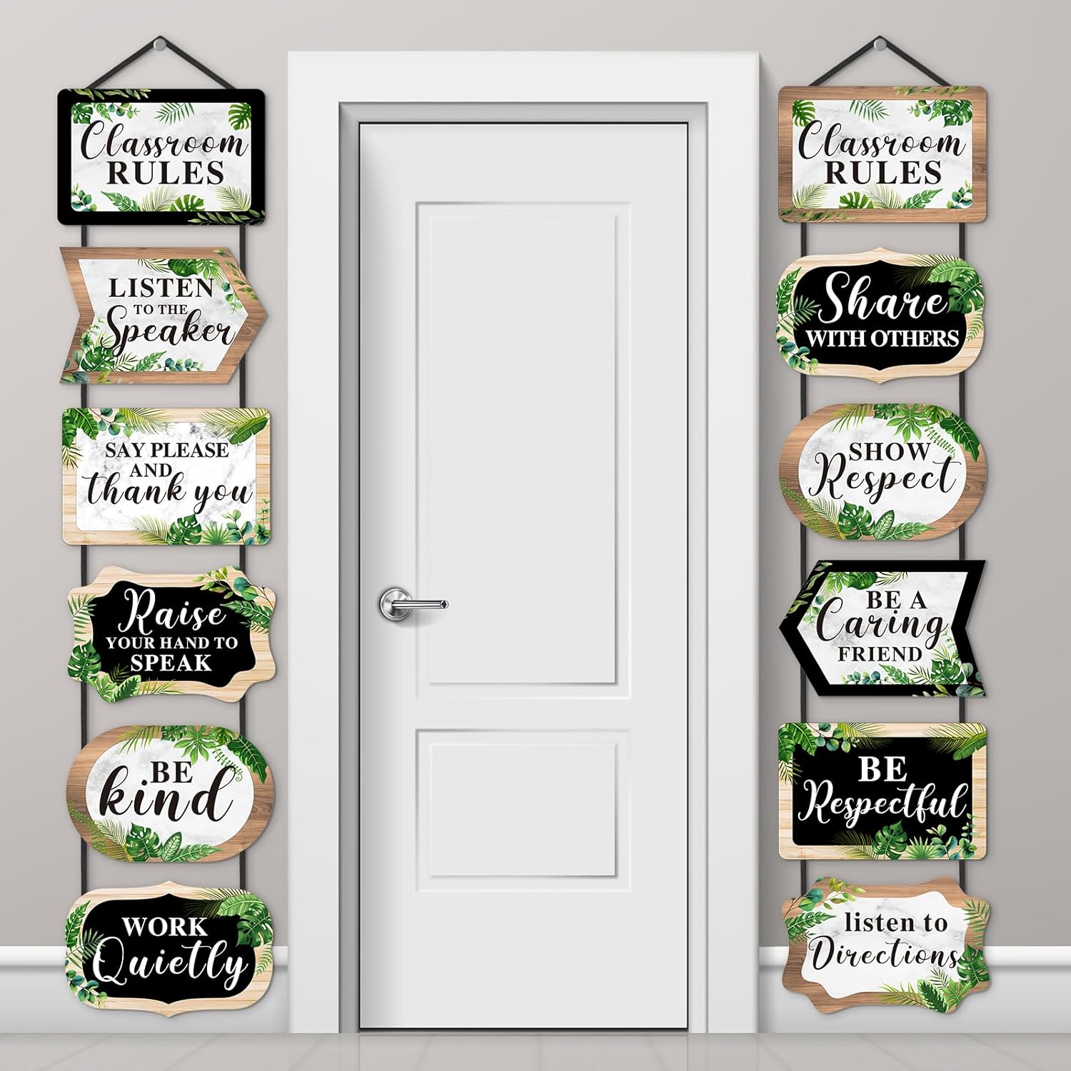 Amazon.com : Sintuff Classroom Rules Posters Eucalyptus Farmhouse ...