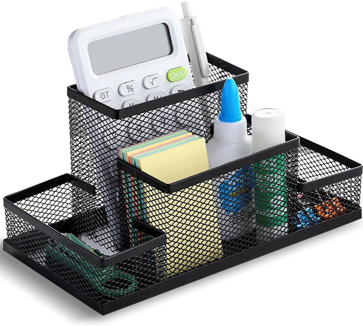 Amazon.com : Linkage Global INC Mesh Desk Organizer Office 4-Tier Mesh ...