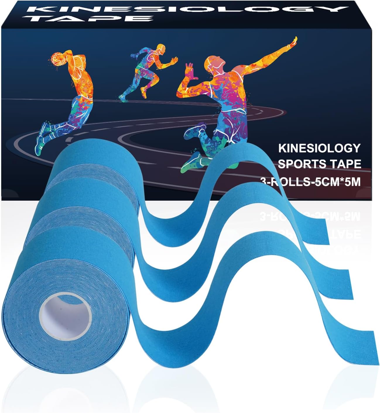 Amazon.com: Suuiwau Kinesiology Tape 3 Rolls 16.4 ft Uncut Knee Tap ...