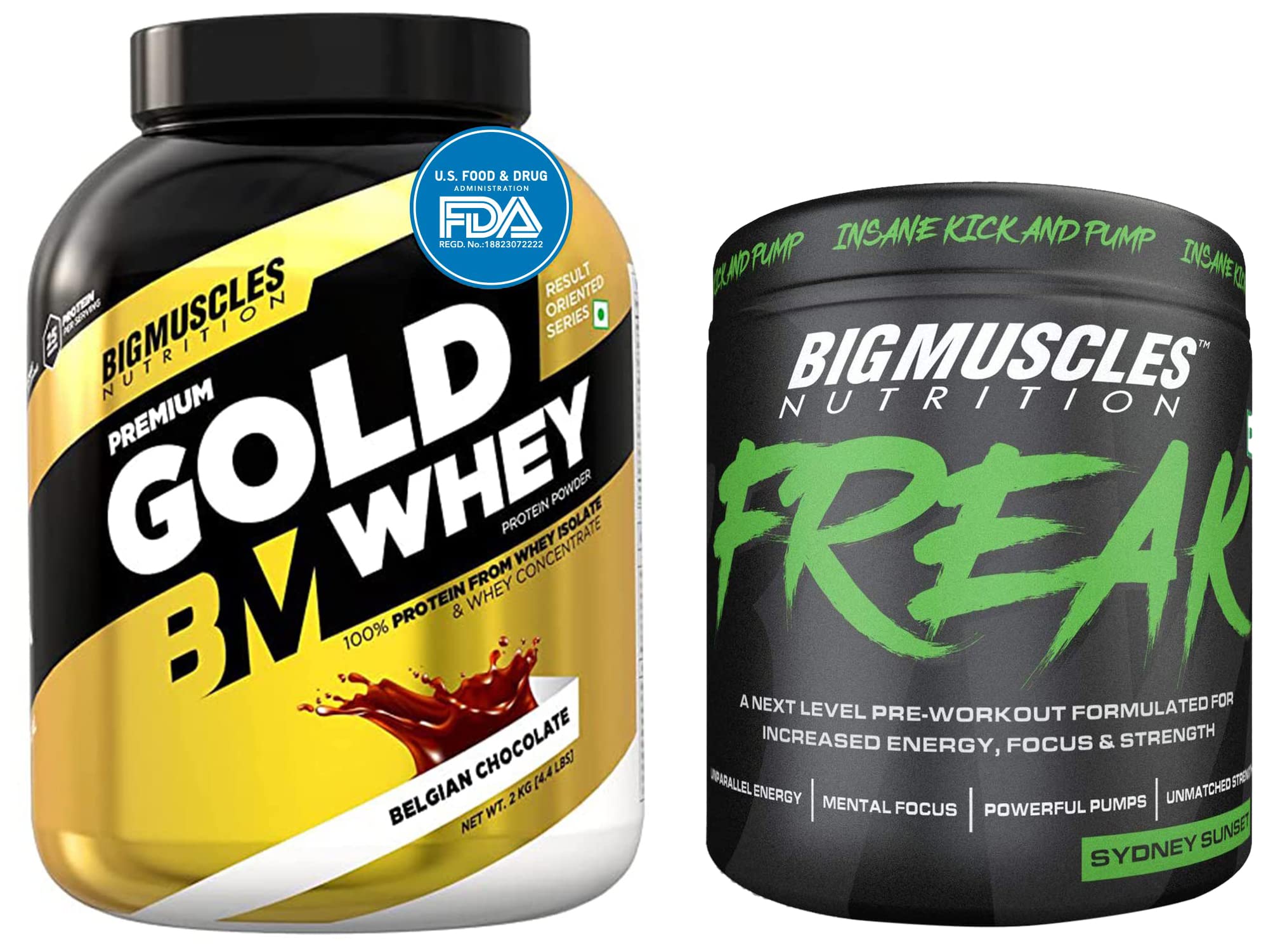 Bigmuscles Nutrition Premium Gold Whey 2Kg Whey Protein Isolate Blend ...