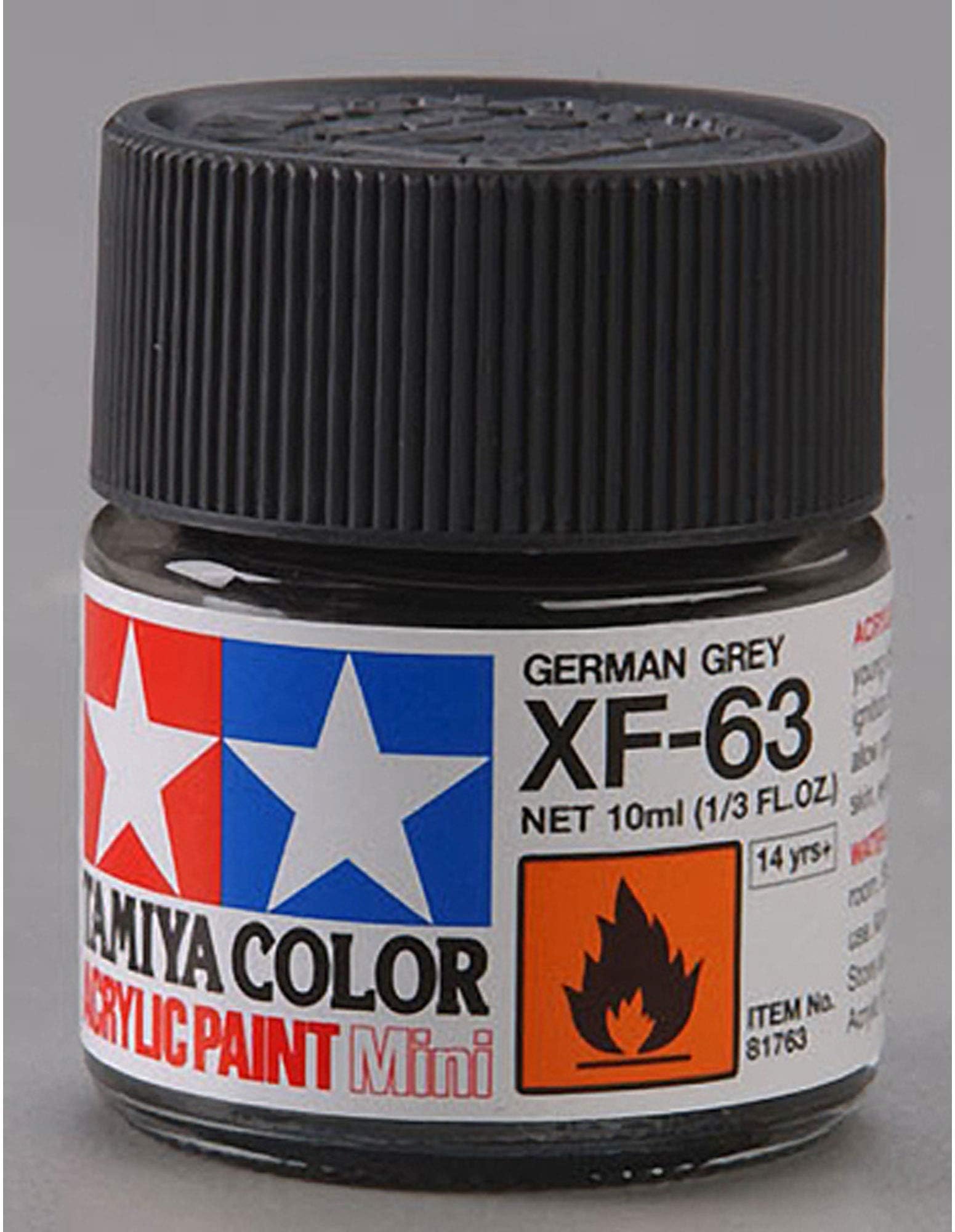 Amazon.com: TAMIYA Acrylic Mini XF63 German Grey TAM81763 Plastics ...