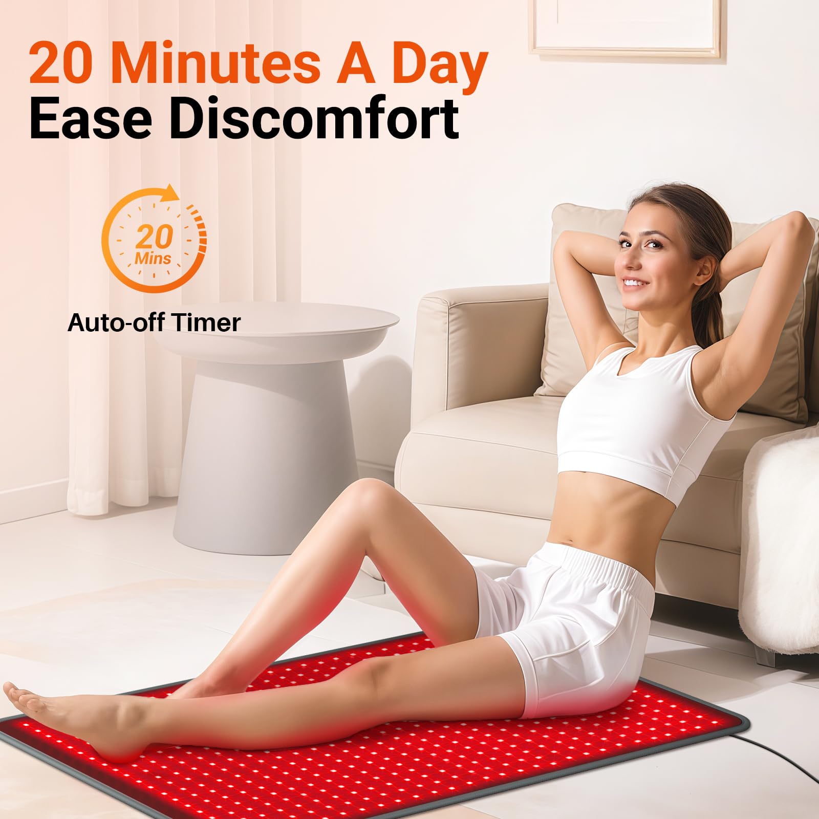 Snapklik.com : Comfytemp 41.5 X 26 Red Light Therapy Mat For Body, FSA ...