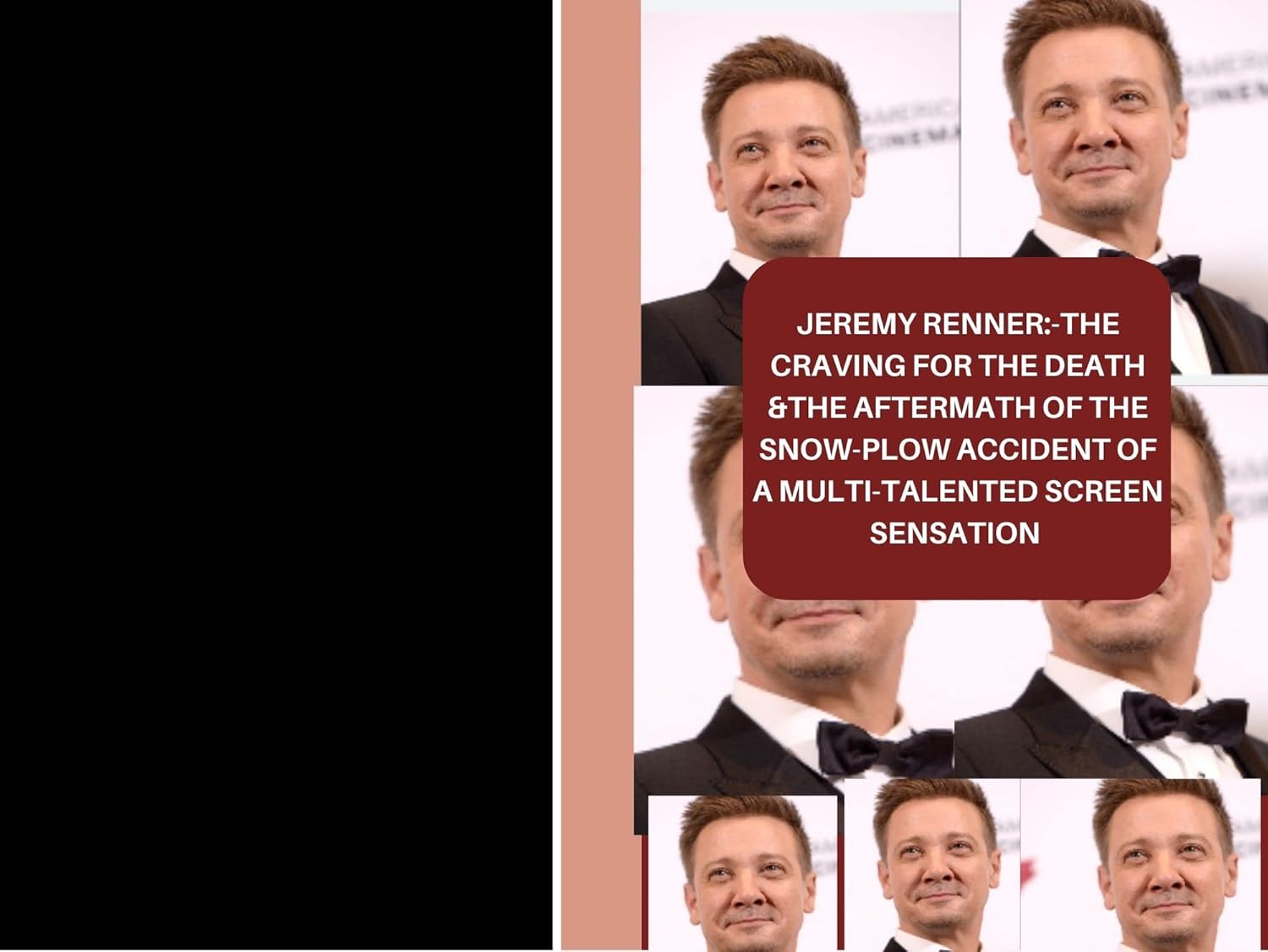 Amazon.com: JEREMY RENNER:- THE CRAVING FOR DEATH AND THE AFTERMATH OF ...