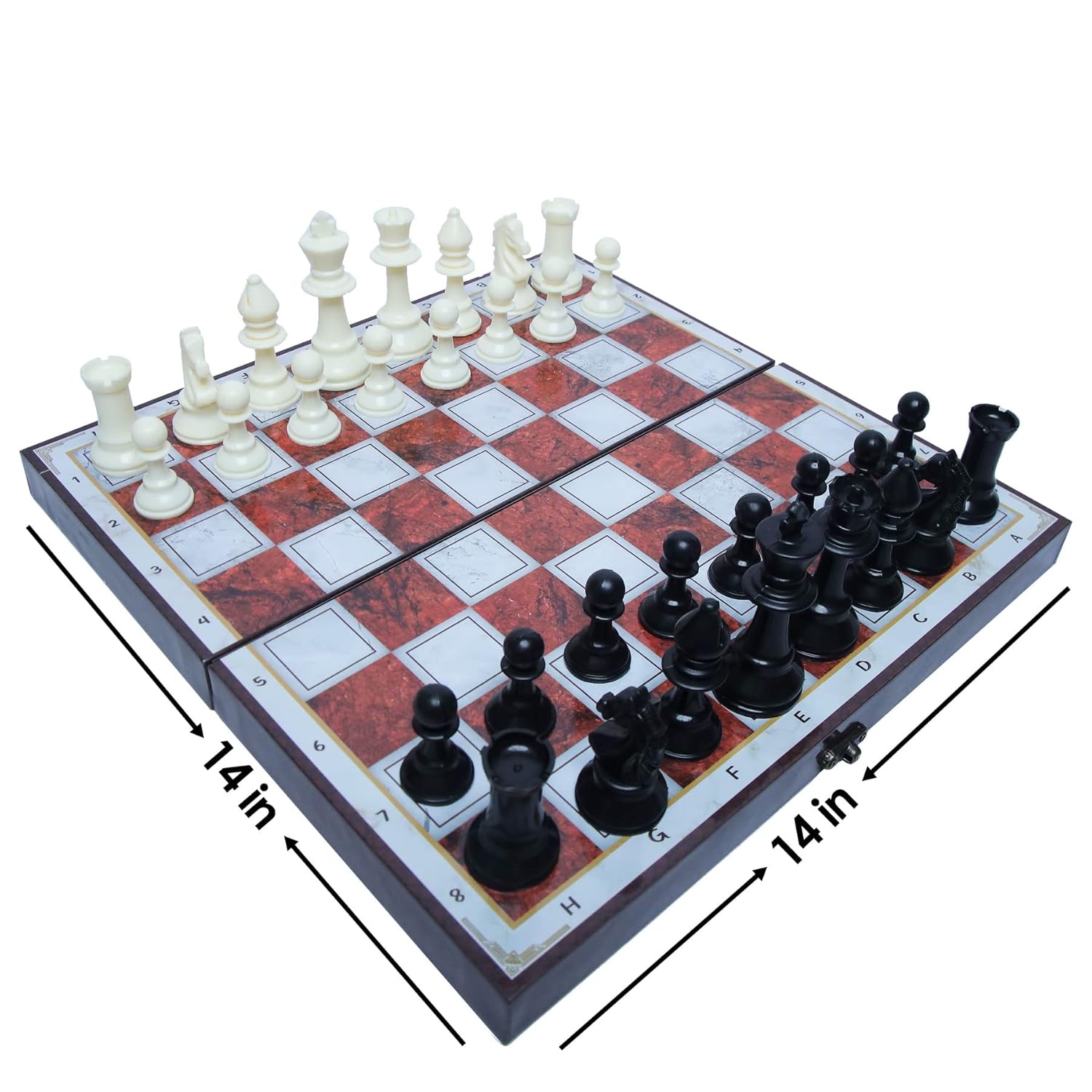 Buy Whooho I Dynasty Chess Case I 14' x 14' I Foldable Chess Board with ...