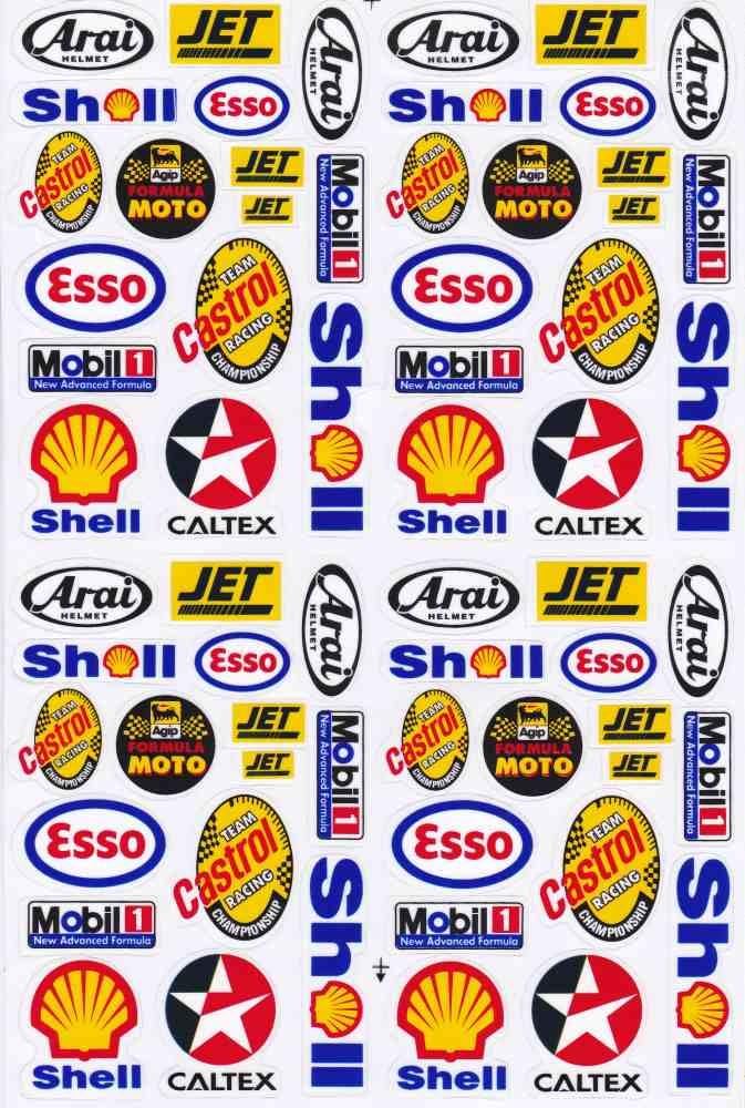 Sponsor Racing Decal Sticker Tuning Racing Sheet Size: 27 x 18 cm for ...