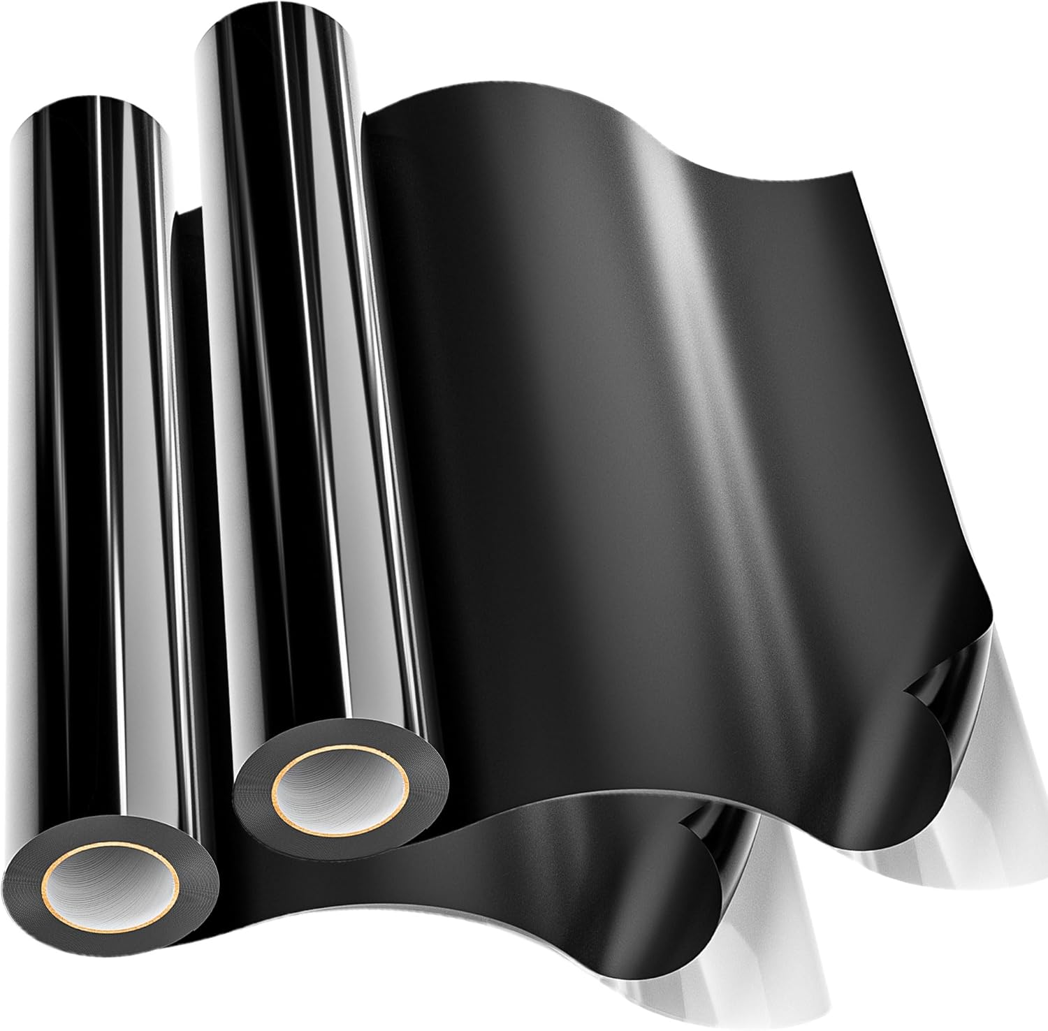 Amazon.com: Black Heat Transfer Vinyl Total 50Ft, Black HTV 2 Roll 12 ...